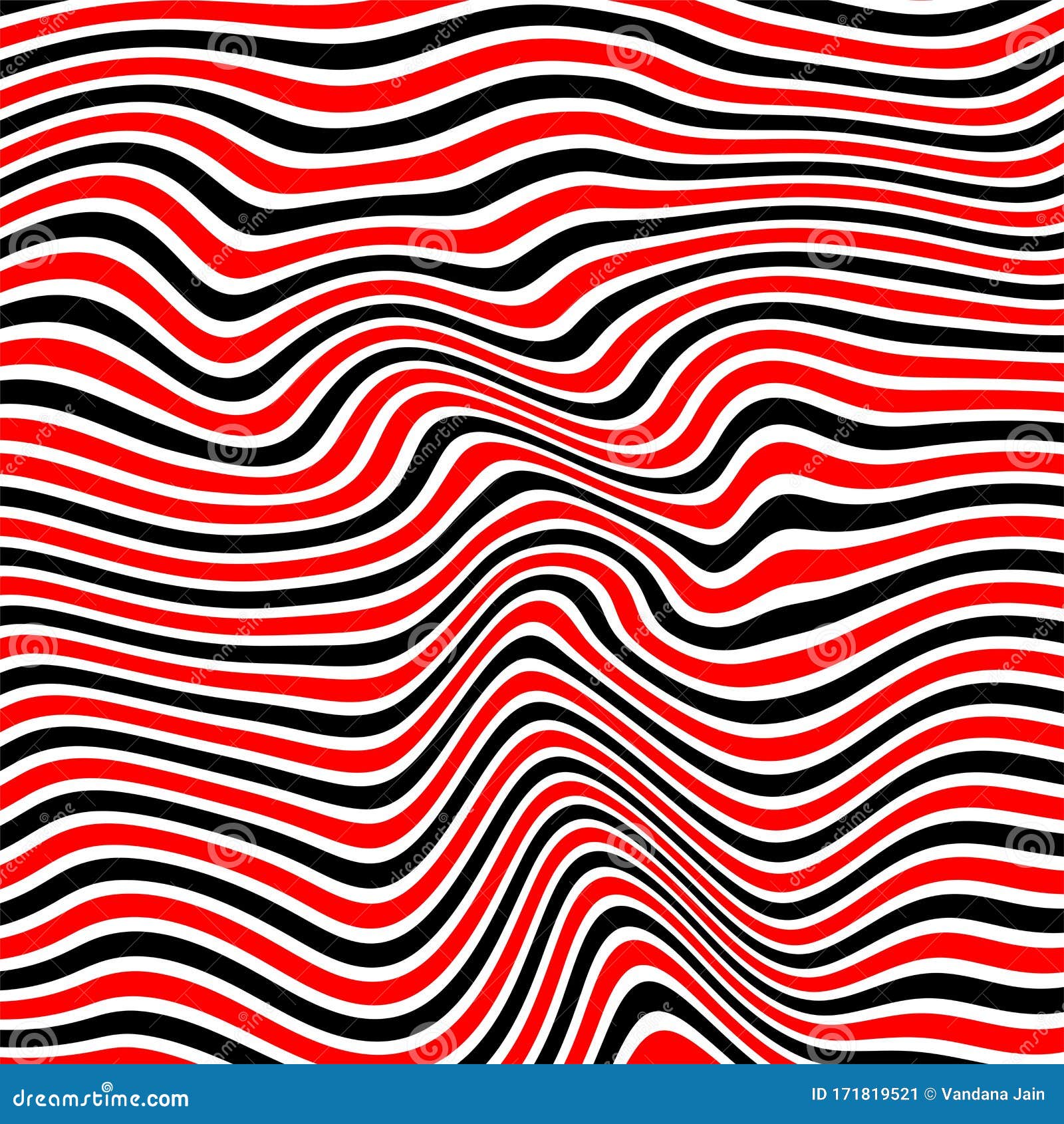 Abstract Red and White Stripes.hypnosis Spiral.Seamless Black and White ...