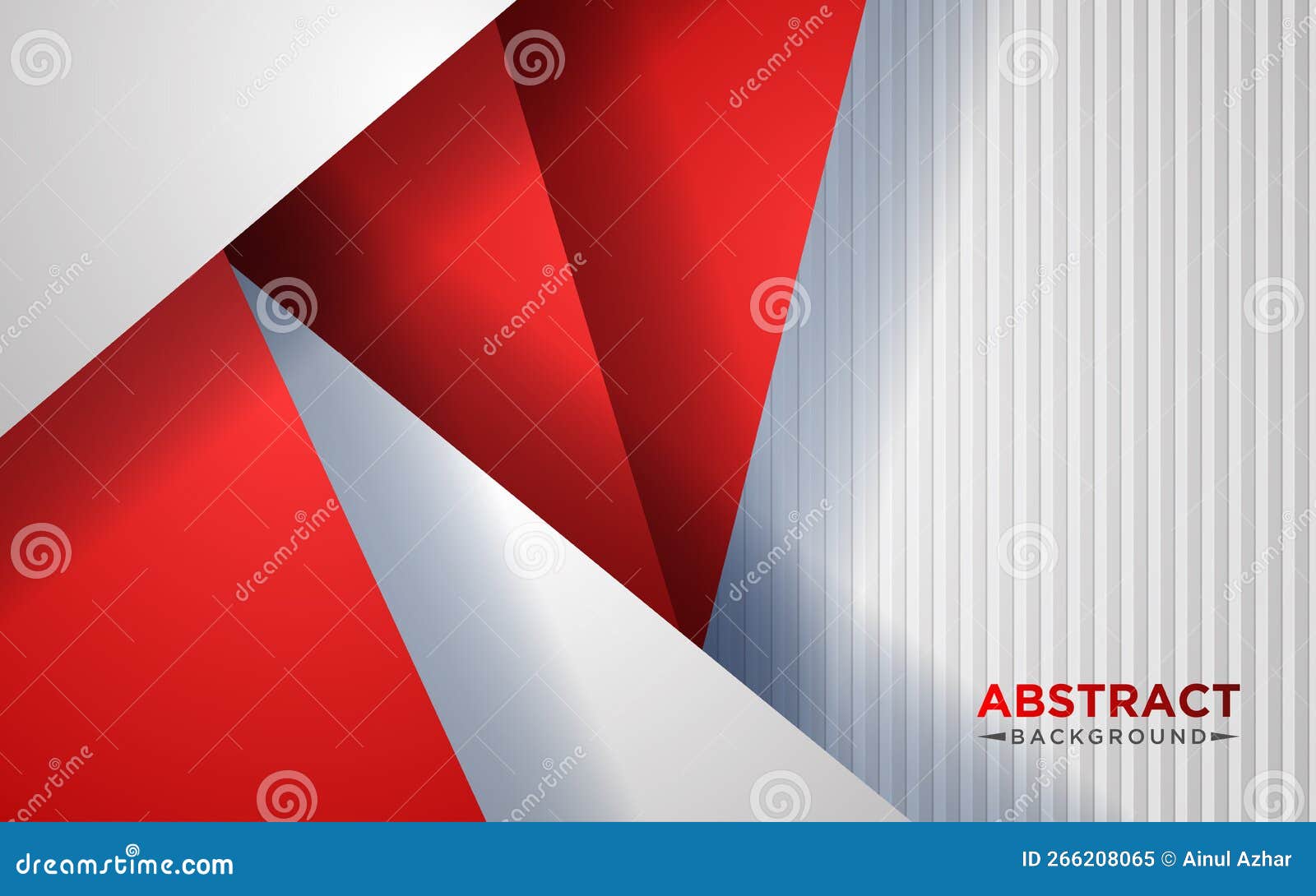 Abstract Red and White Triangle Overlapping Layers Geometric Background ...
