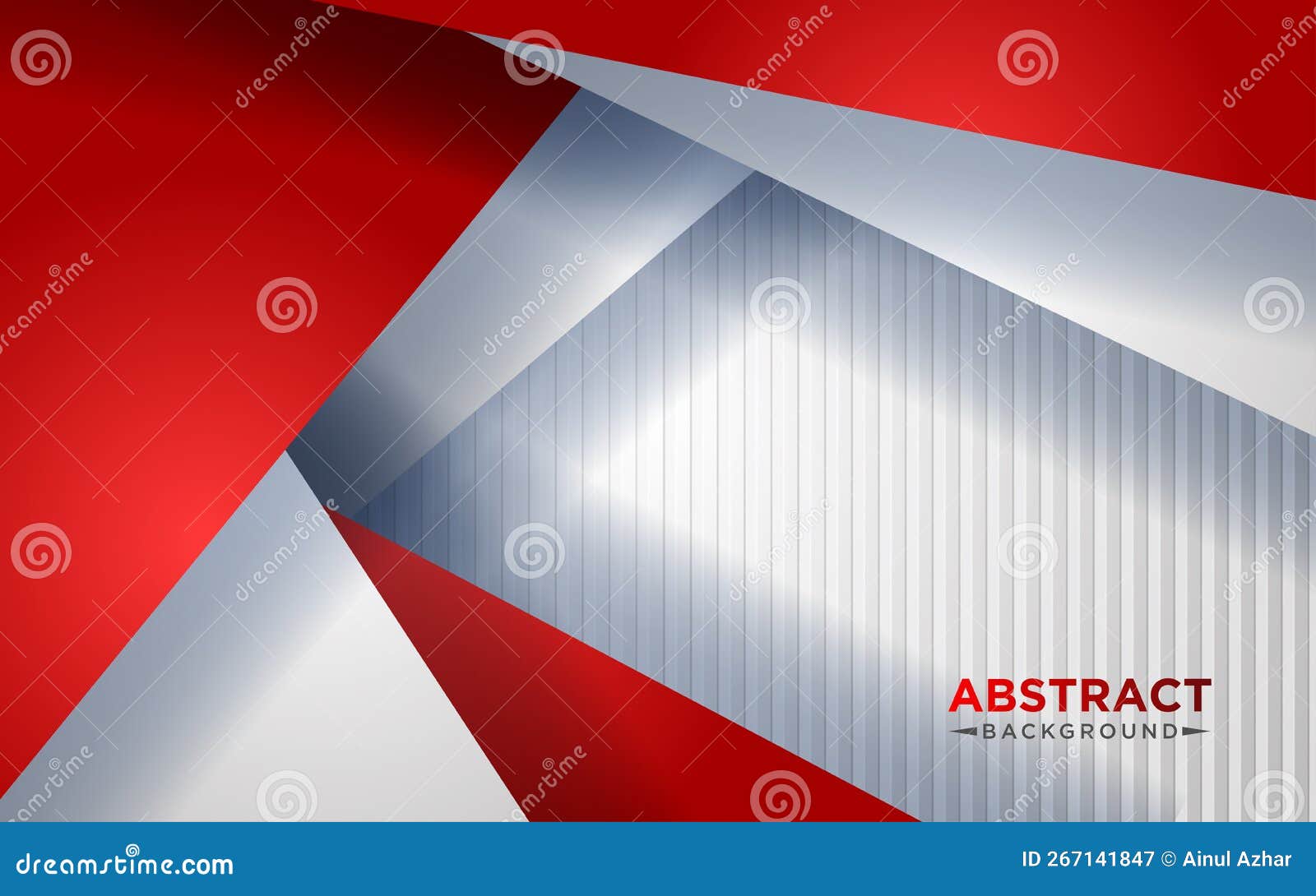 Abstract Red and White Triangle Overlapping Layers Geometric Background ...