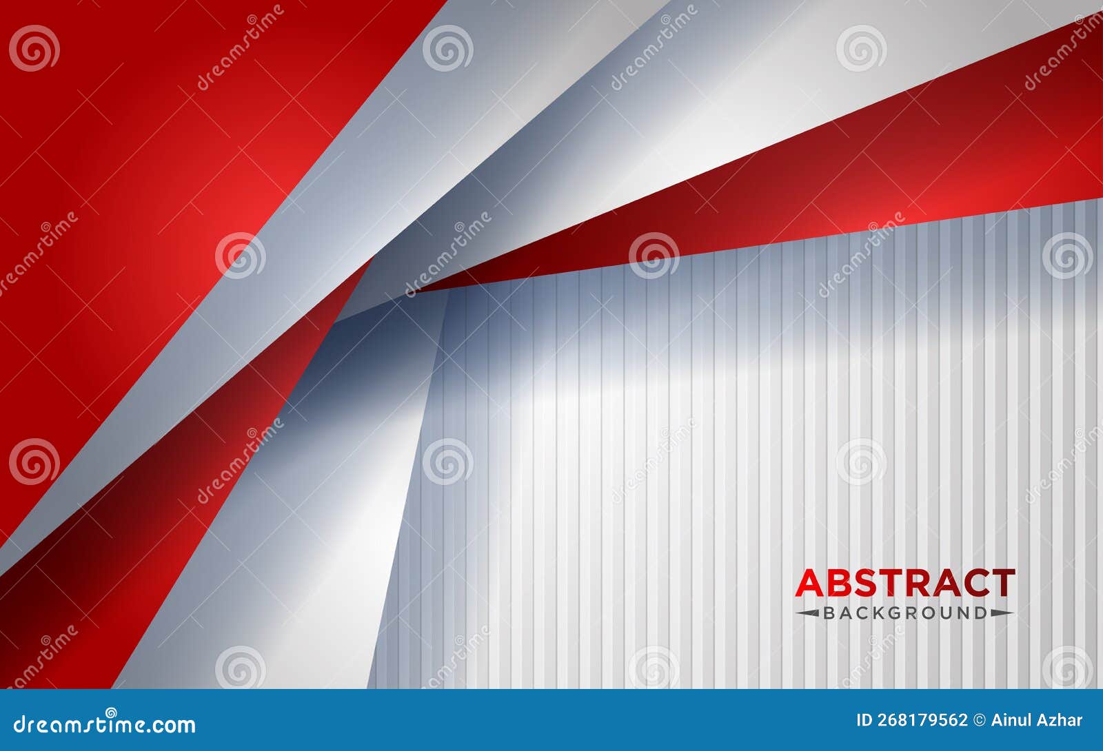 Abstract Red and White Triangle Overlapping Layers Geometric Background ...