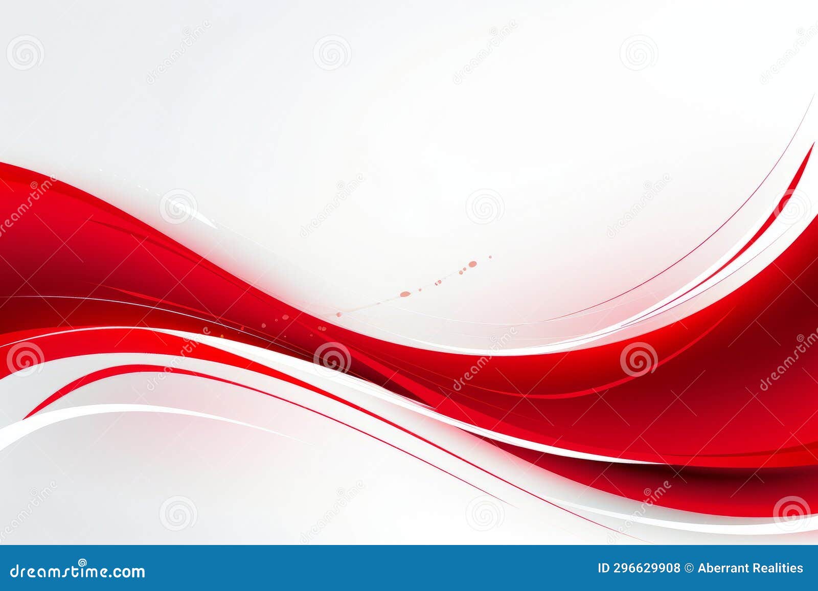 Abstract Red and White Wave Background Stock Illustration ...