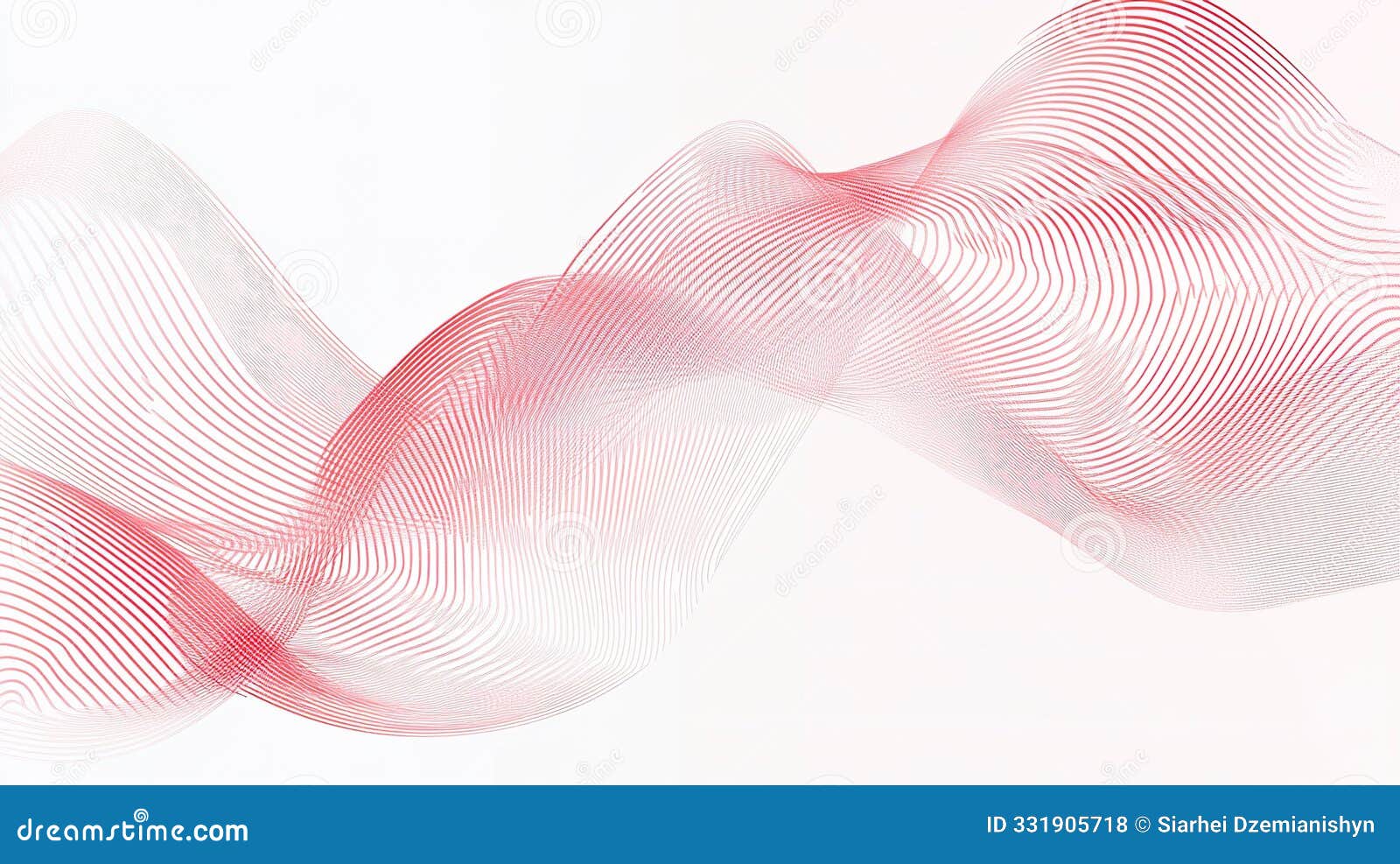 Abstract Red And White Wave Pattern Creating A Dynamic Visual Effect In A Minimalist Design