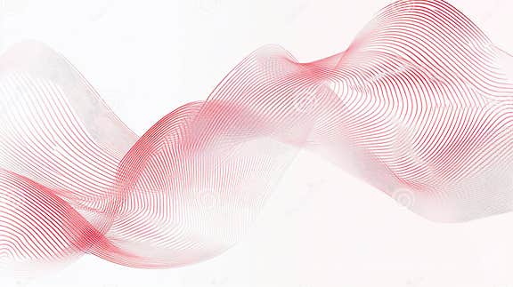 Abstract Red and White Wave Pattern Creating a Dynamic Visual Effect in a Minimalist Design ...