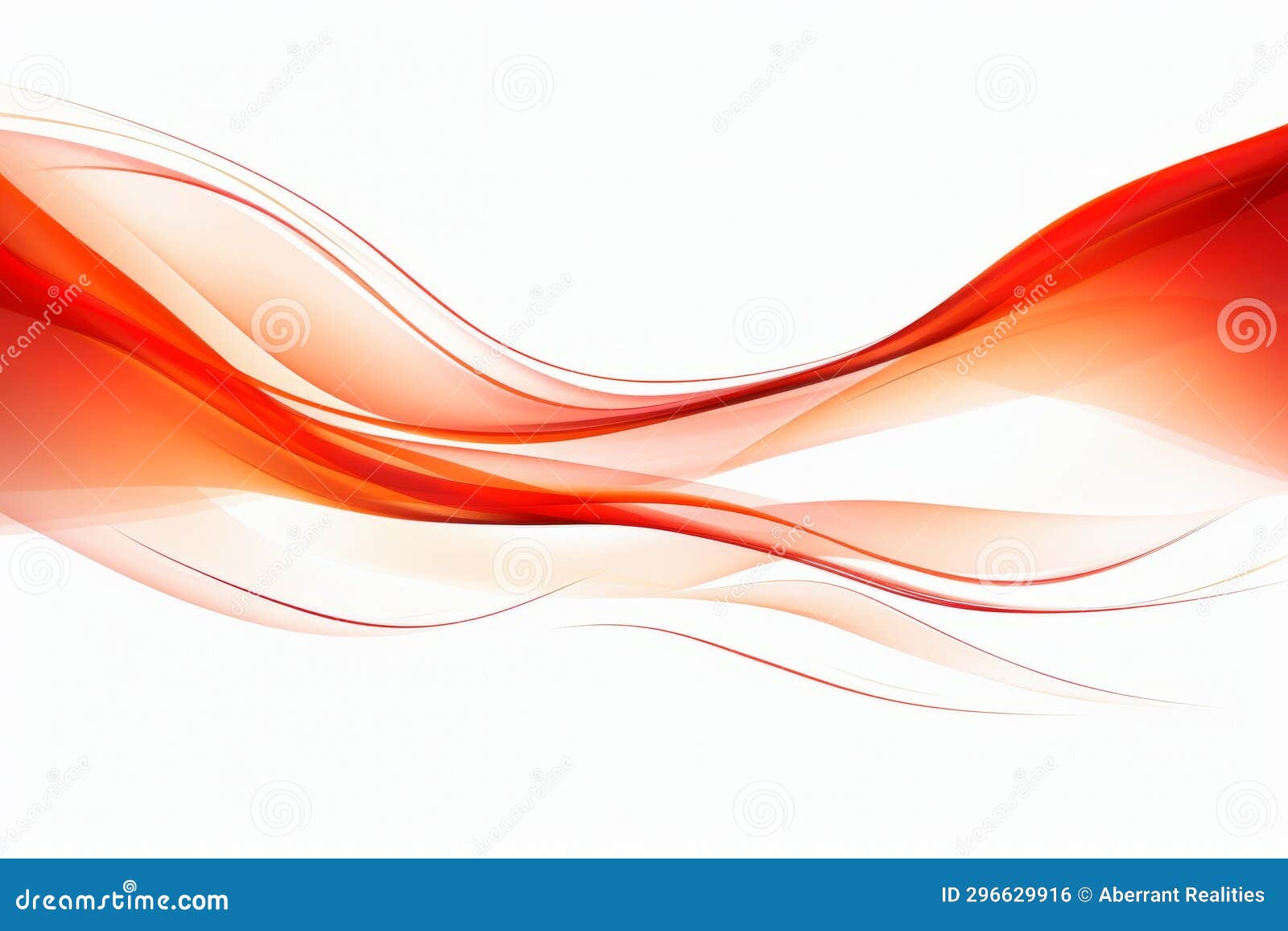 Abstract Red and White Waves on a White Background Stock Illustration ...