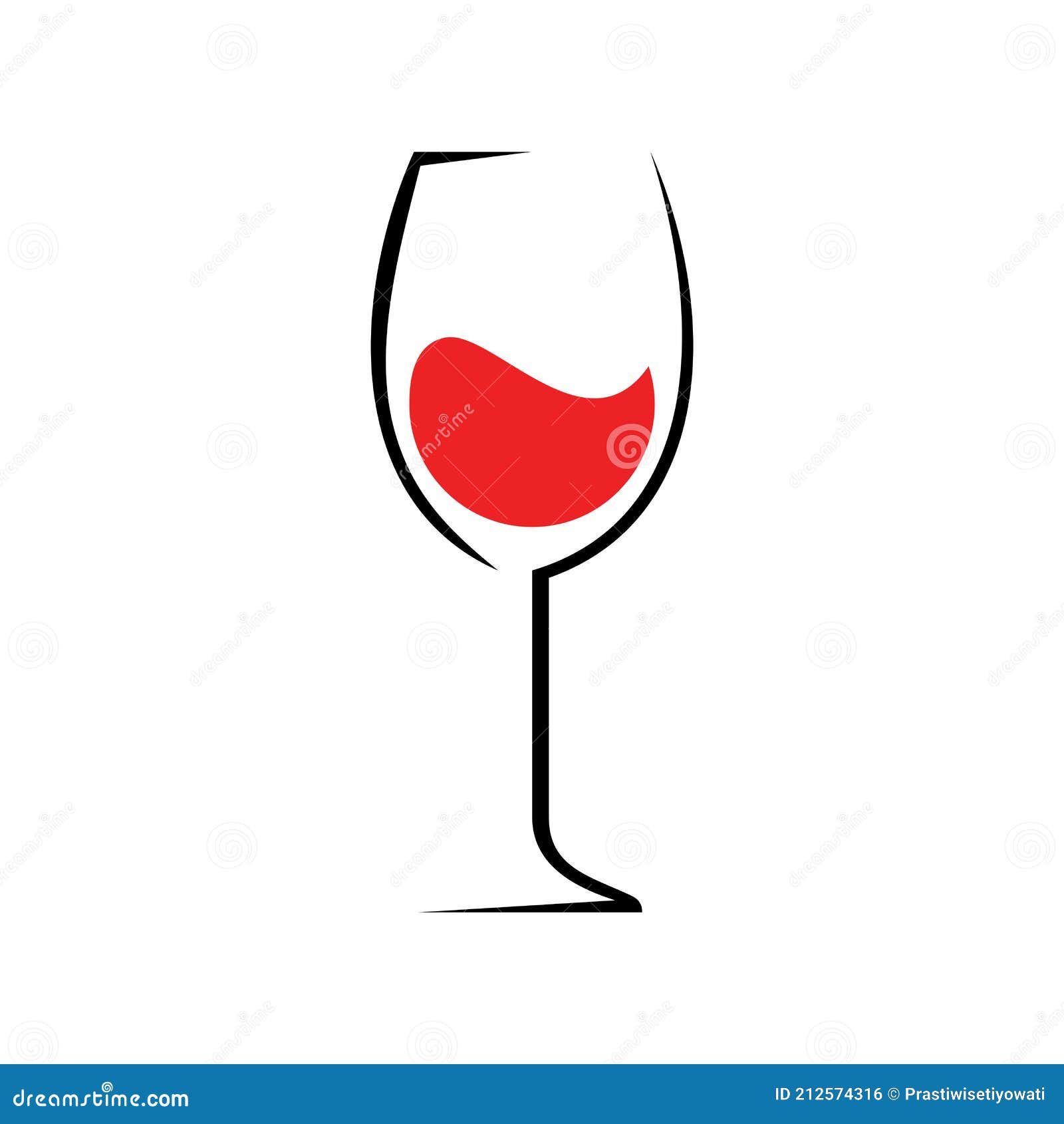 Abstract Red Wine Icon Logo Stock Vector - Illustration of drawn ...