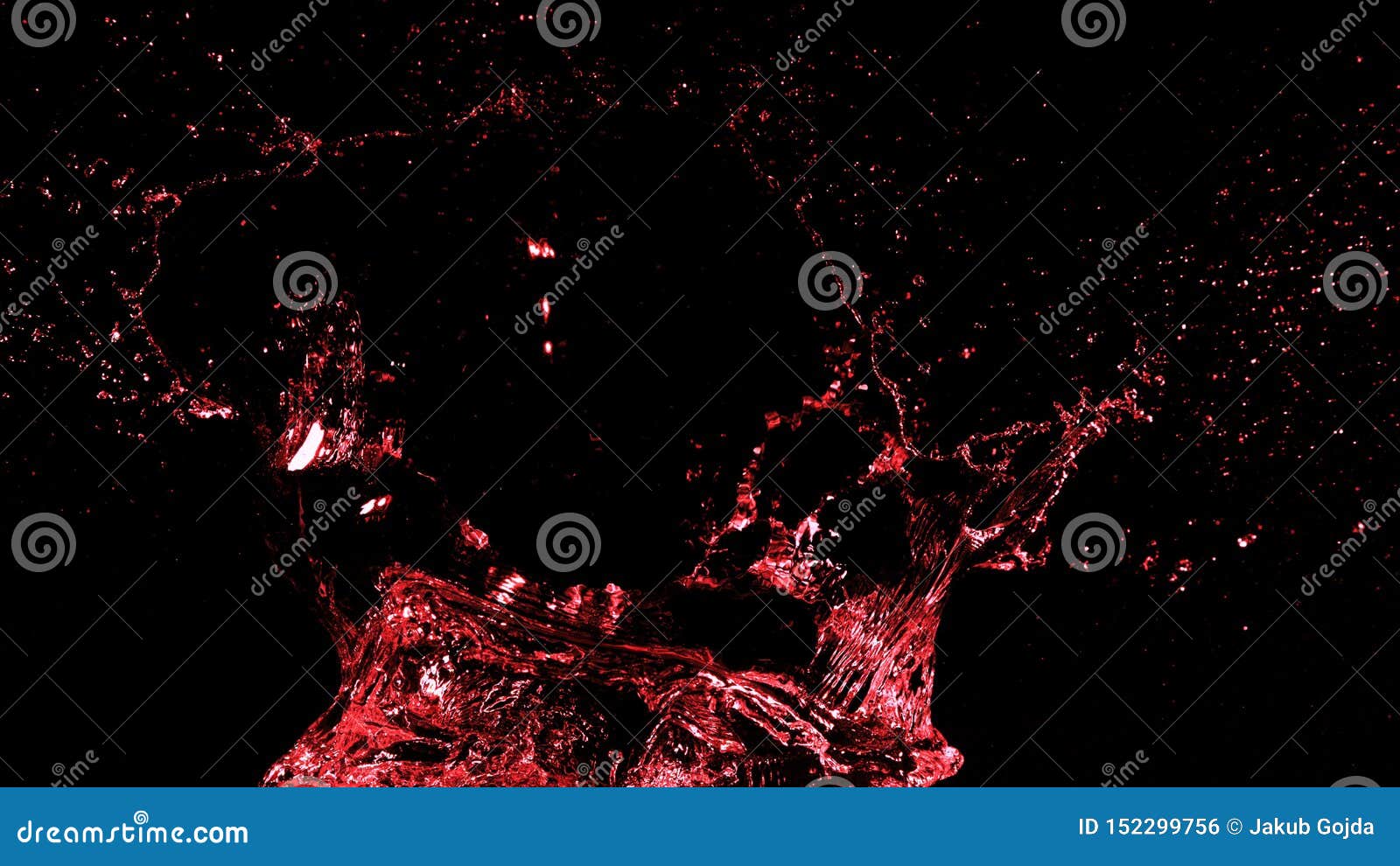 Abstract Red Wine Splash Shape on Black Background Stock Illustration ...