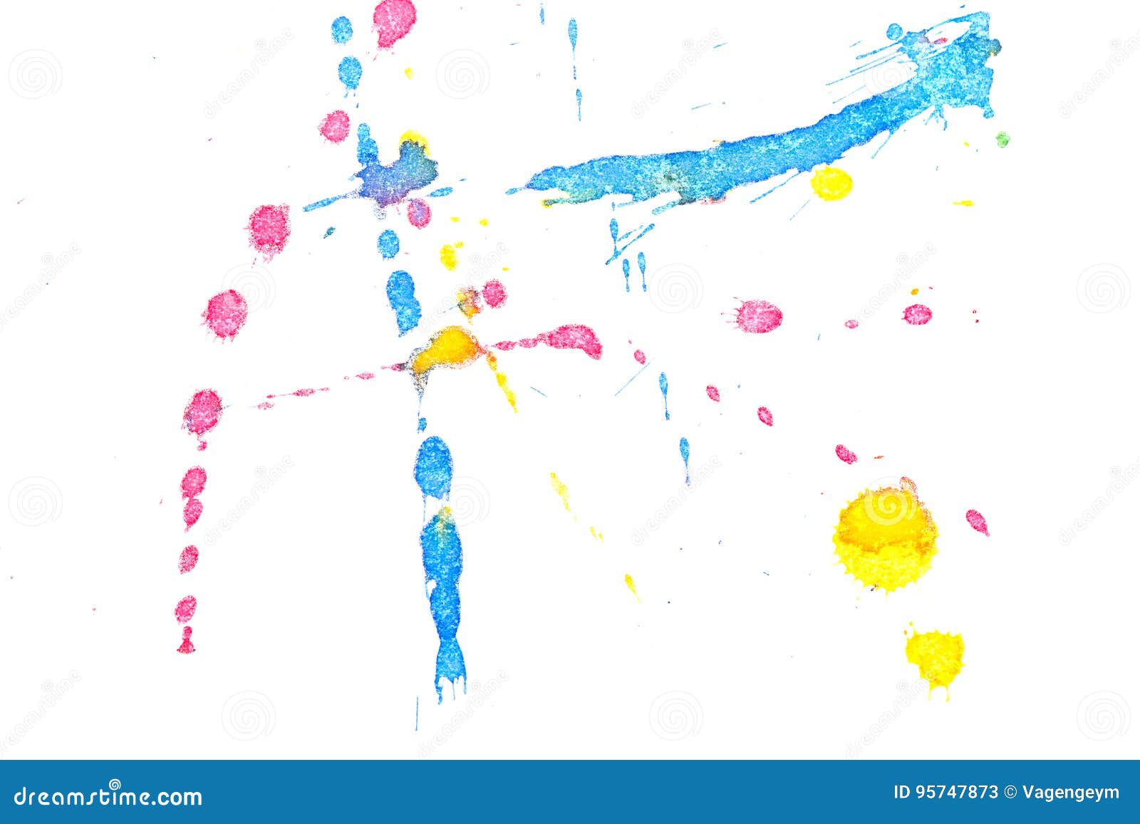 Abstract Red Yellow Blue Ink Splash Stock Illustration - Illustration ...
