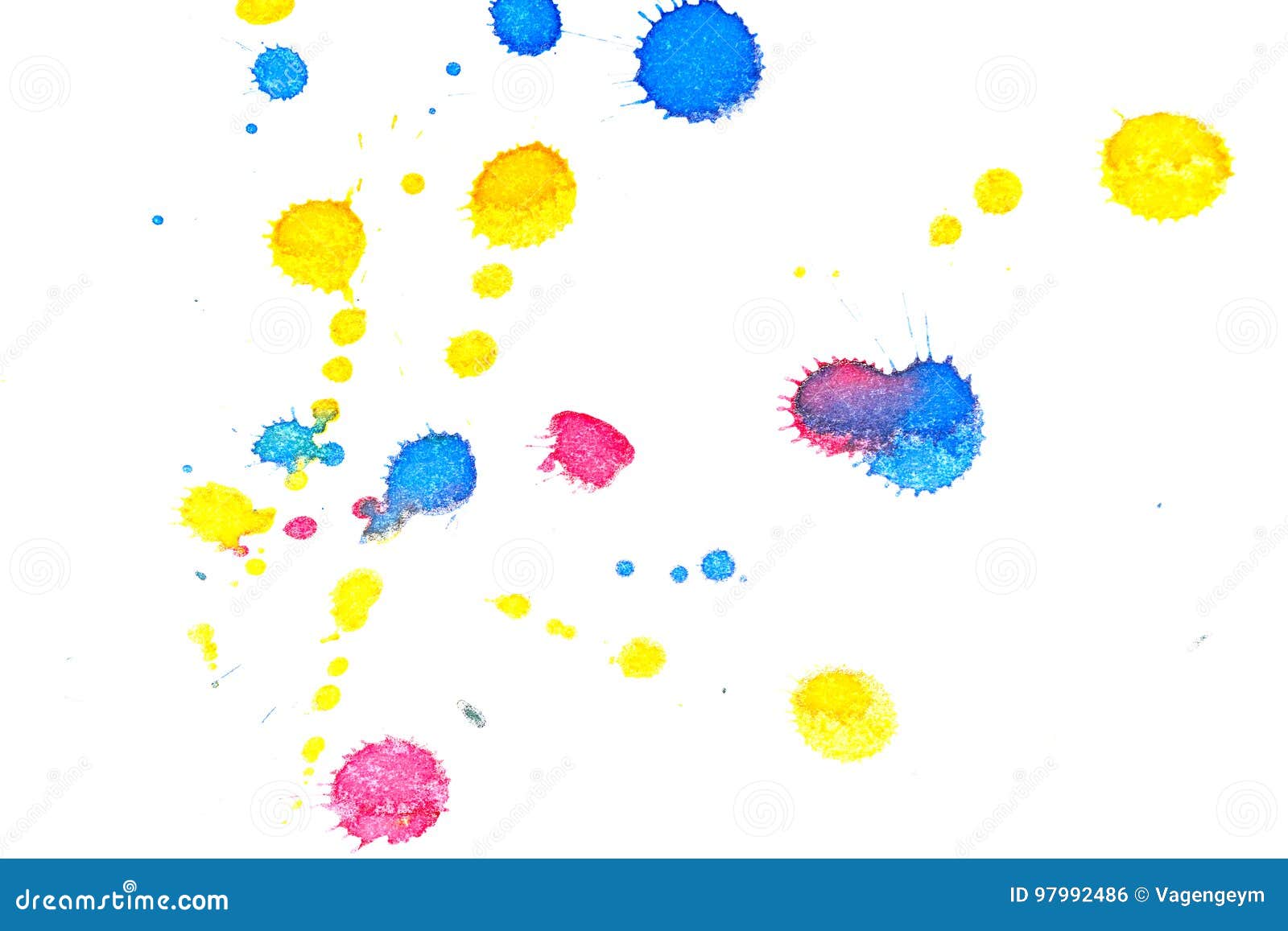 Abstract Red Yellow Blue Ink Splash Stock Photo - Image of element ...