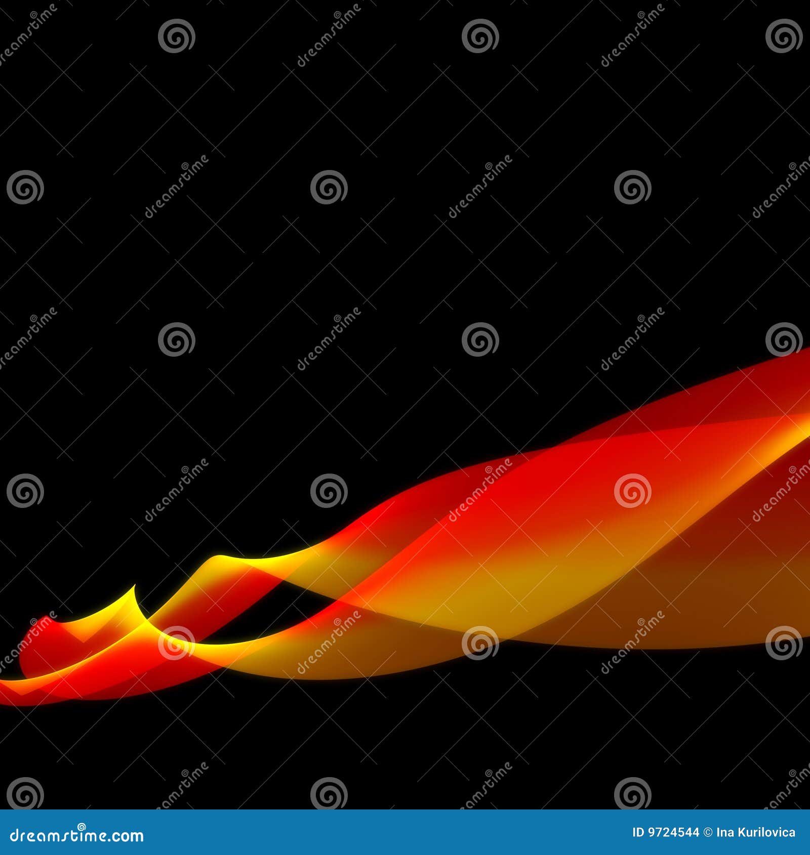 Abstract Red and Yellow Curves Stock Illustration - Illustration of ...