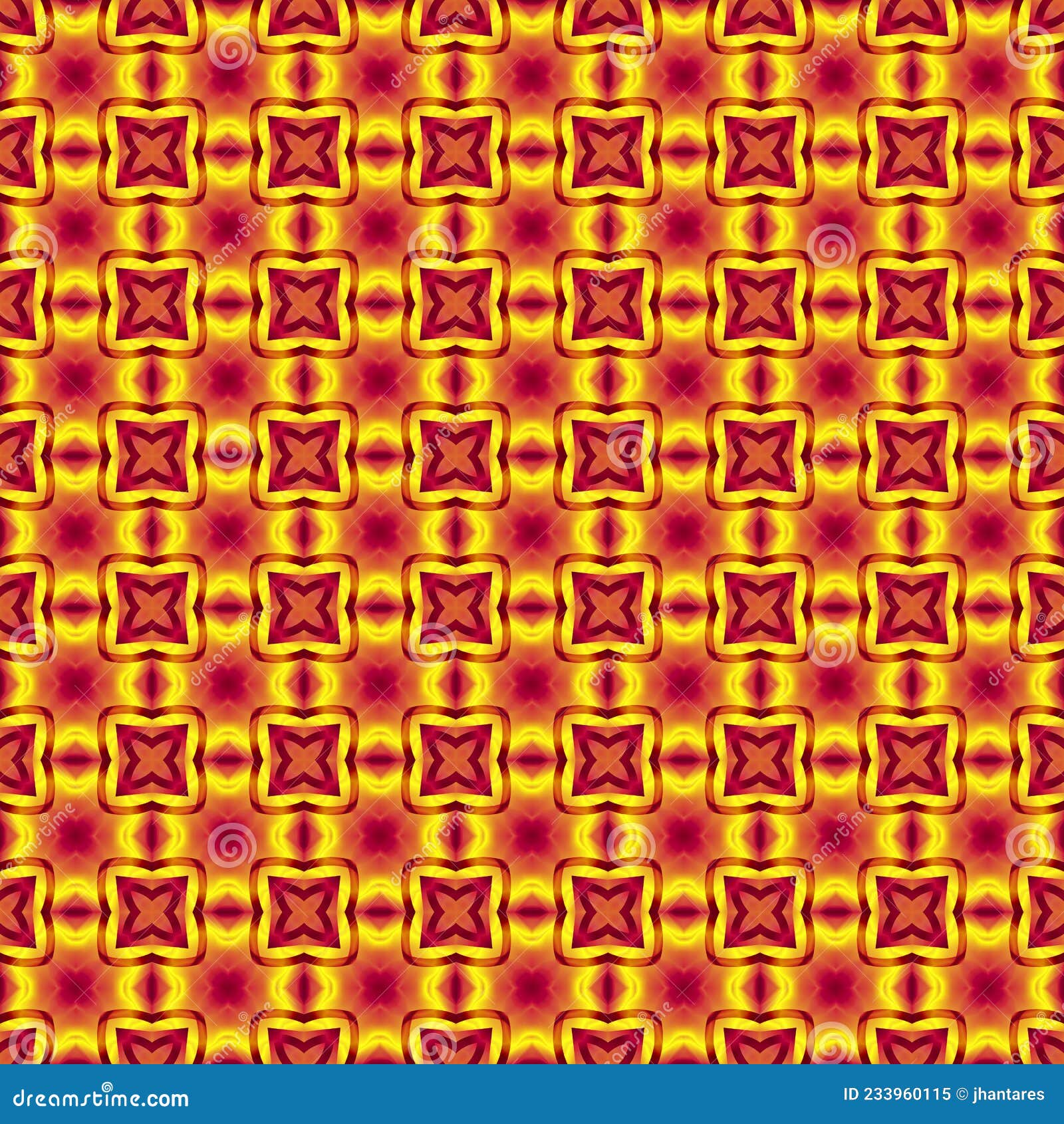 Red Yellow Geometric Pattern Stock Illustration - Illustration of ...