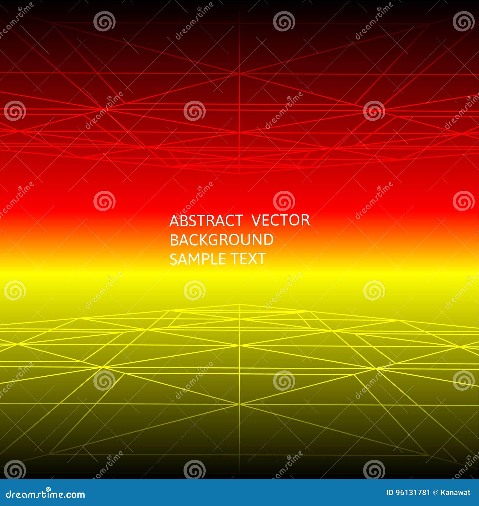 Abstract Red and Yellow Line Geometric Polygonal Background Stock ...