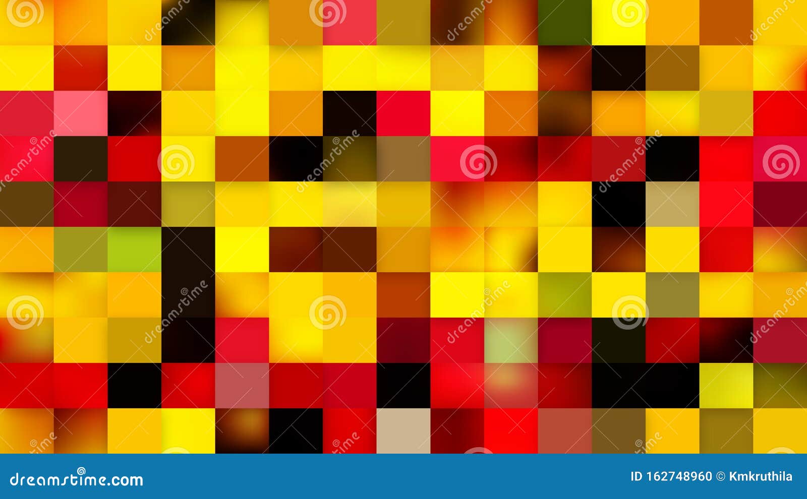 Abstract Red and Yellow Square Pixel Mosaic Background Stock Vector ...
