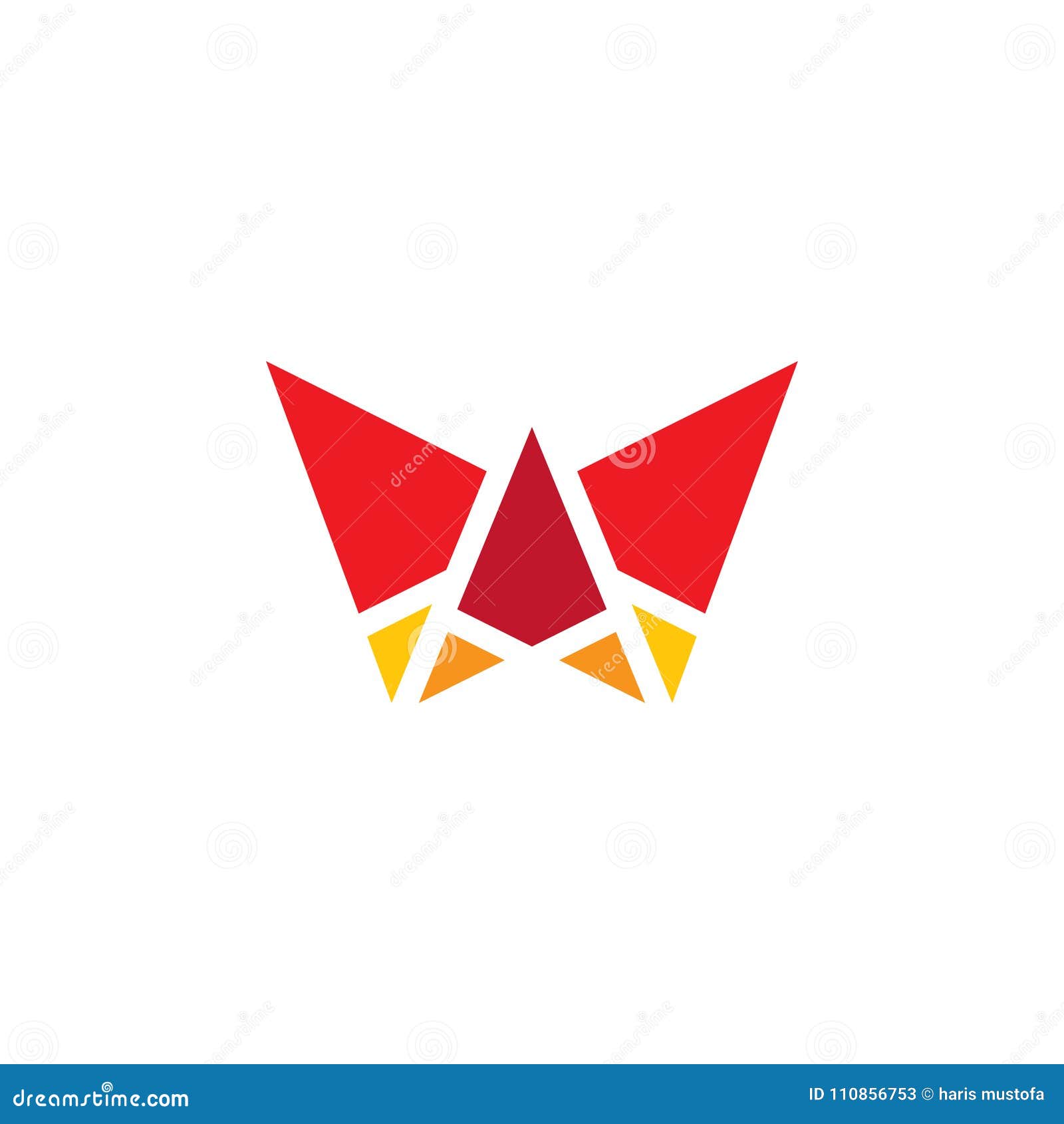 Abstract Red and Yellow Triangle Shapes Vector Stock Vector ...