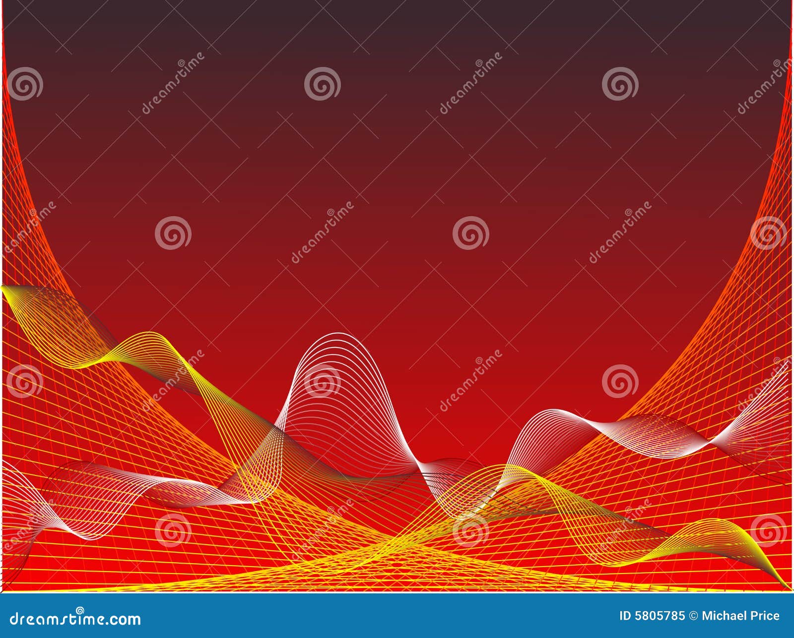 Abstract Red and Yellow Waves Stock Vector - Illustration of motion ...