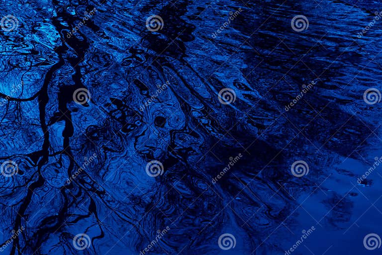 Abstract Reflection Background in Blue Tones Showing Water and Nature ...