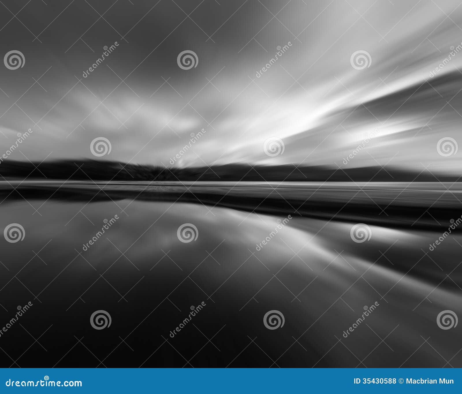 Abstract Reflection in Black and White Stock Photo - Image of ...