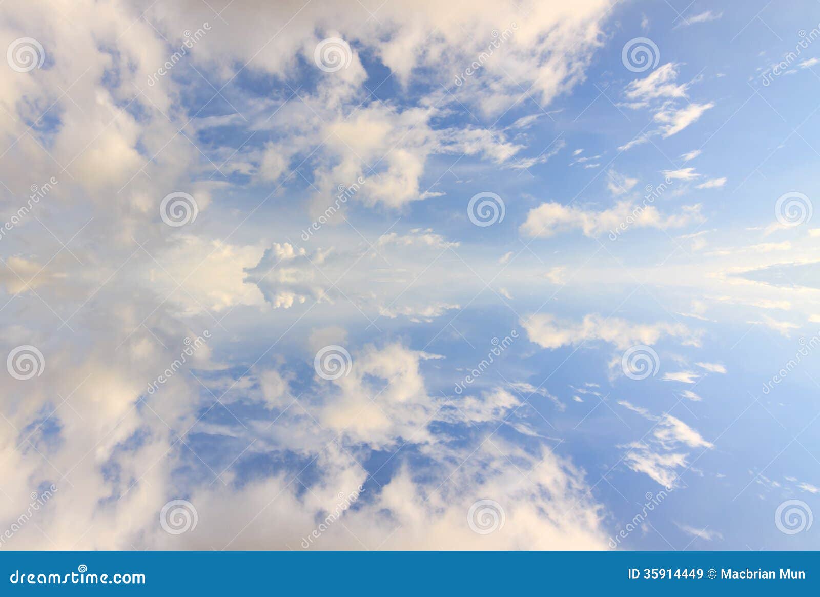 Abstract Reflection of Clouds and Blue Sky Stock Image - Image of ...
