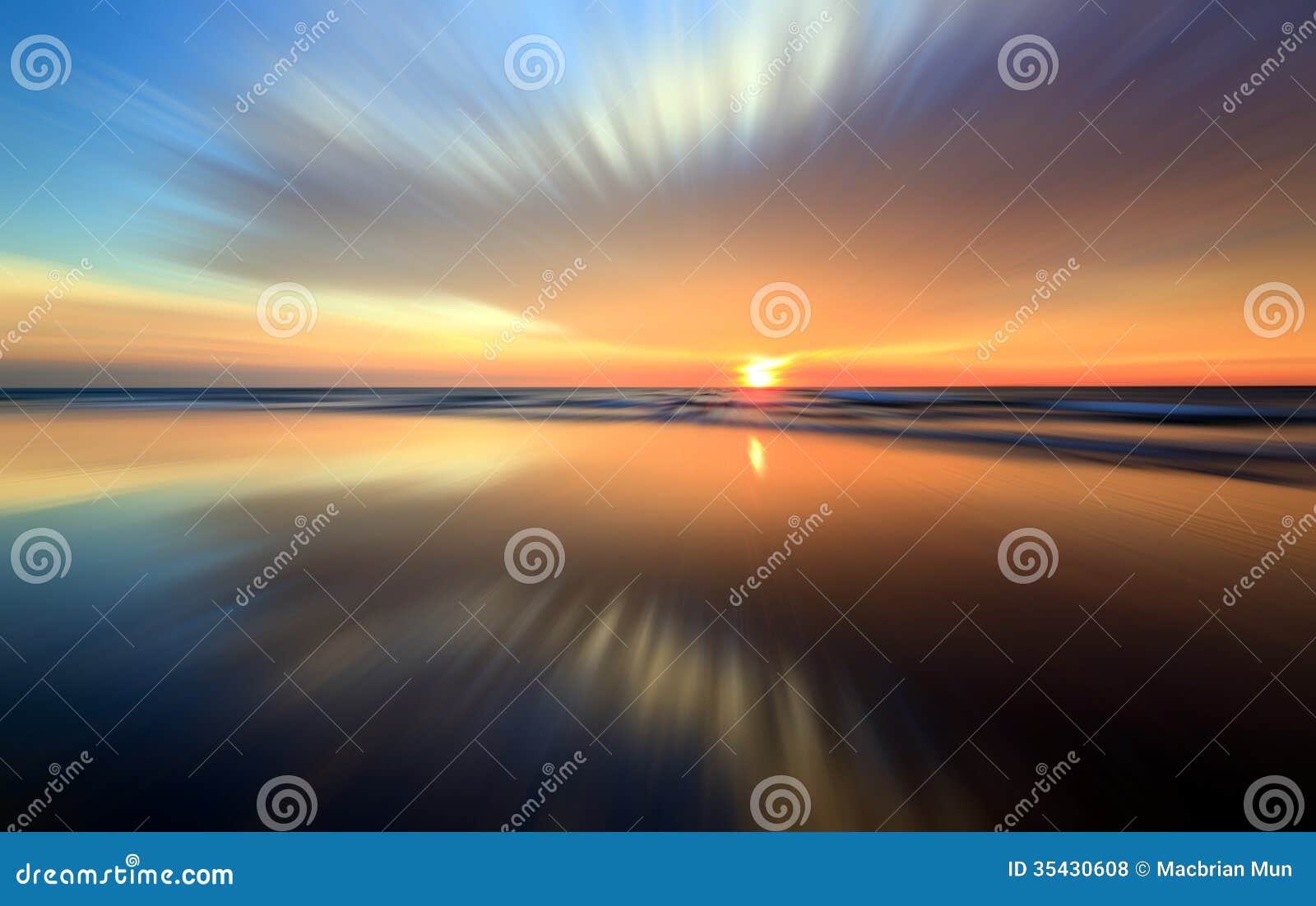 Abstract Reflection of Colorful Sunset Stock Photo - Image of ...