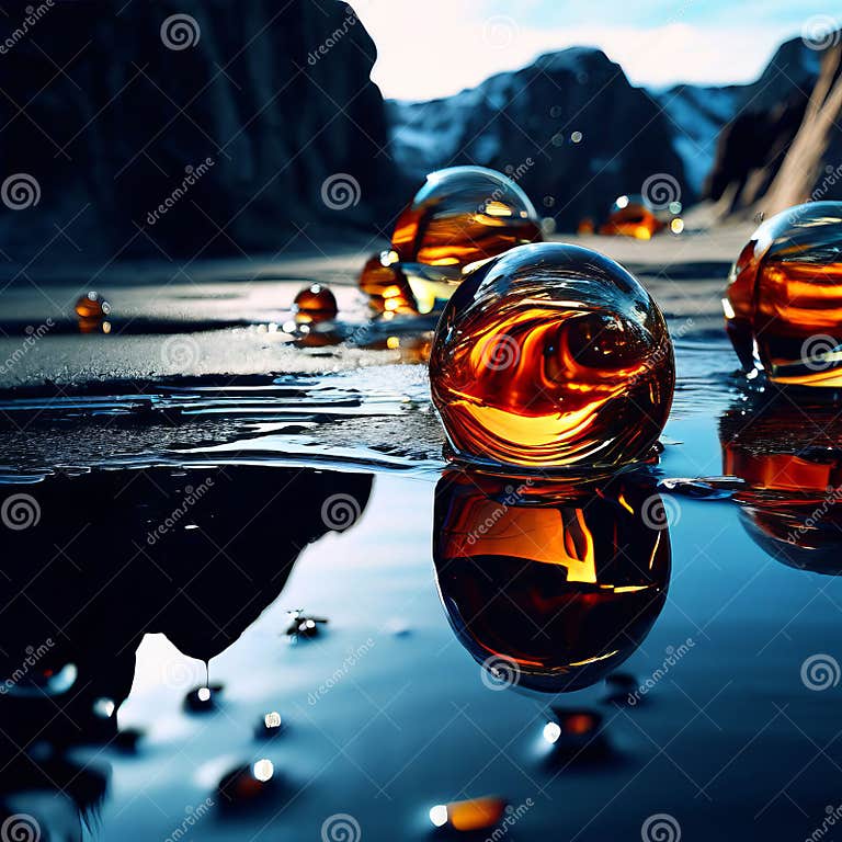 Abstract Reflection a Distorted and Unconventional Ref Stock Image ...