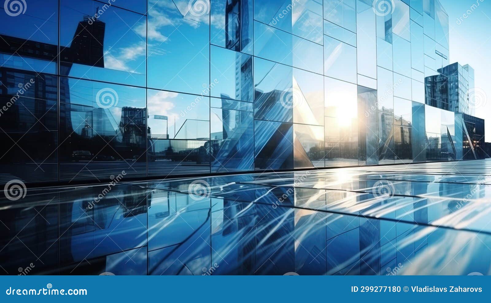 Abstract Reflection Background With Green Tringle Wireframe Design 3d ...