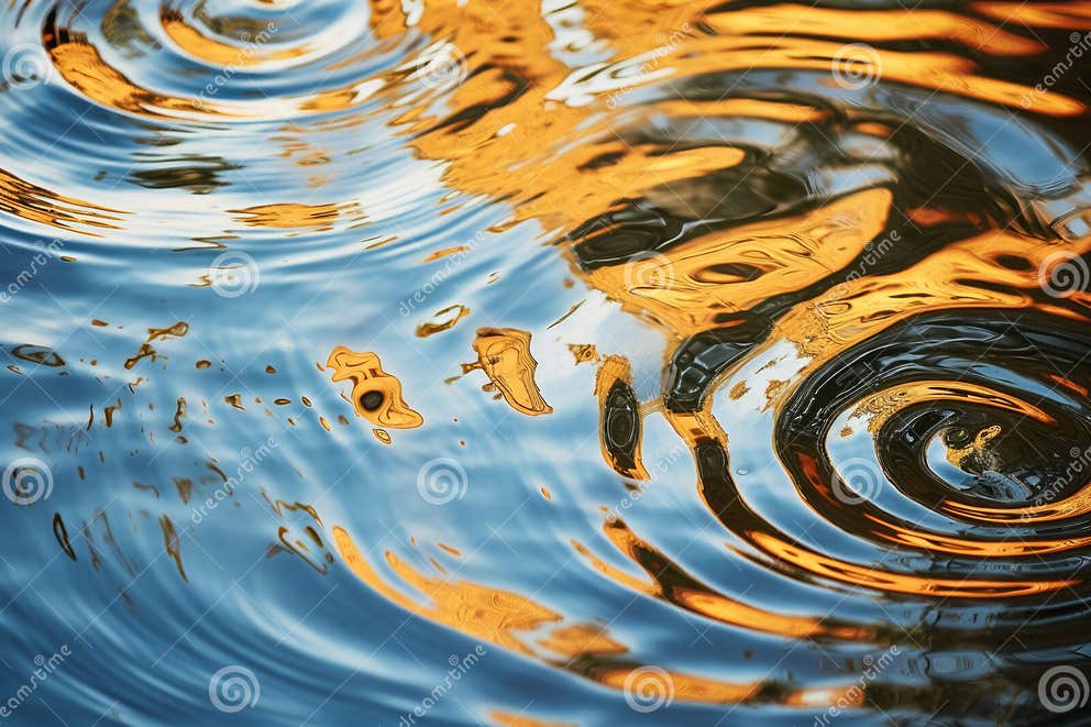 An Abstract Reflection of Ripples and Patterns on the Surface of a Pond ...
