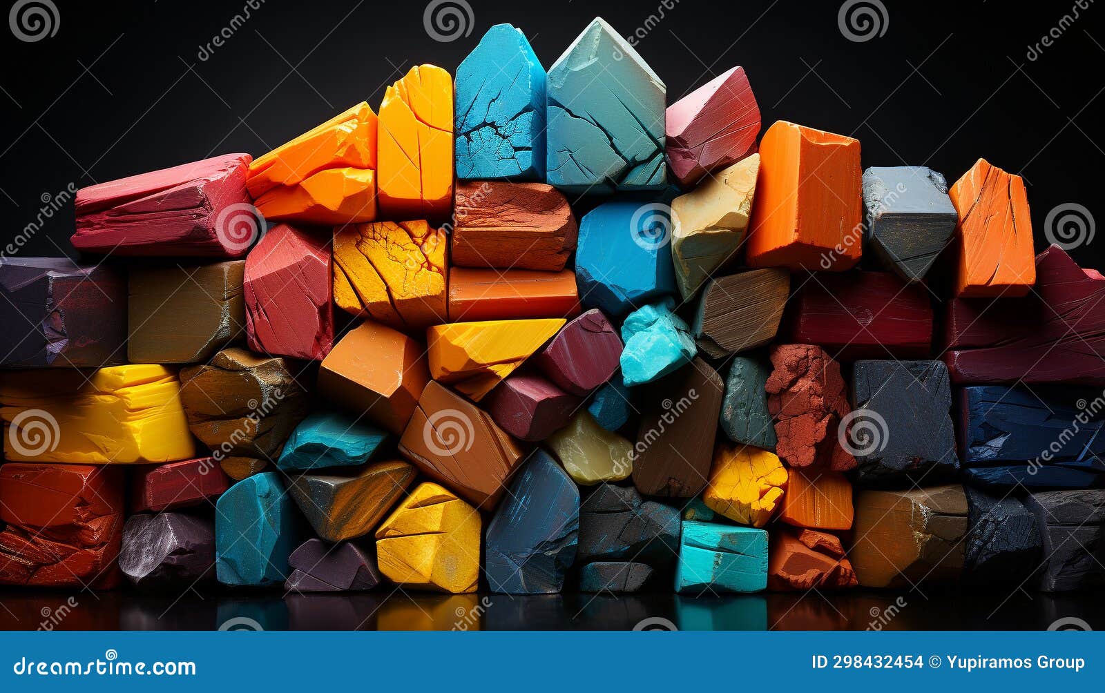 Abstract Reflection of Vibrant Colors in a Large Heap of Plastic ...