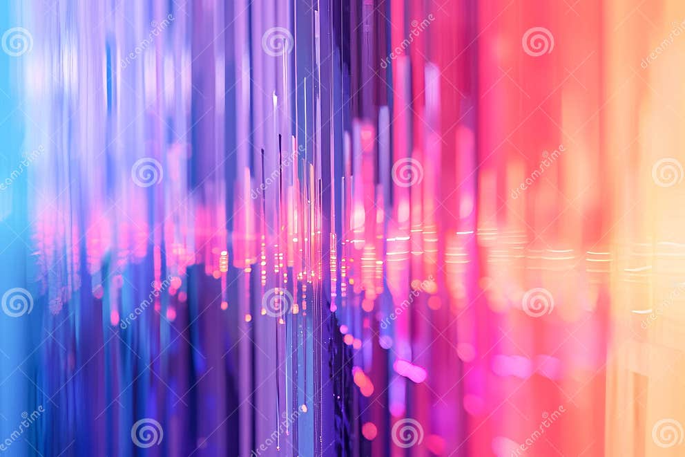 Abstract Reflection of Vibrant Light Patterns on Water Surface in a ...