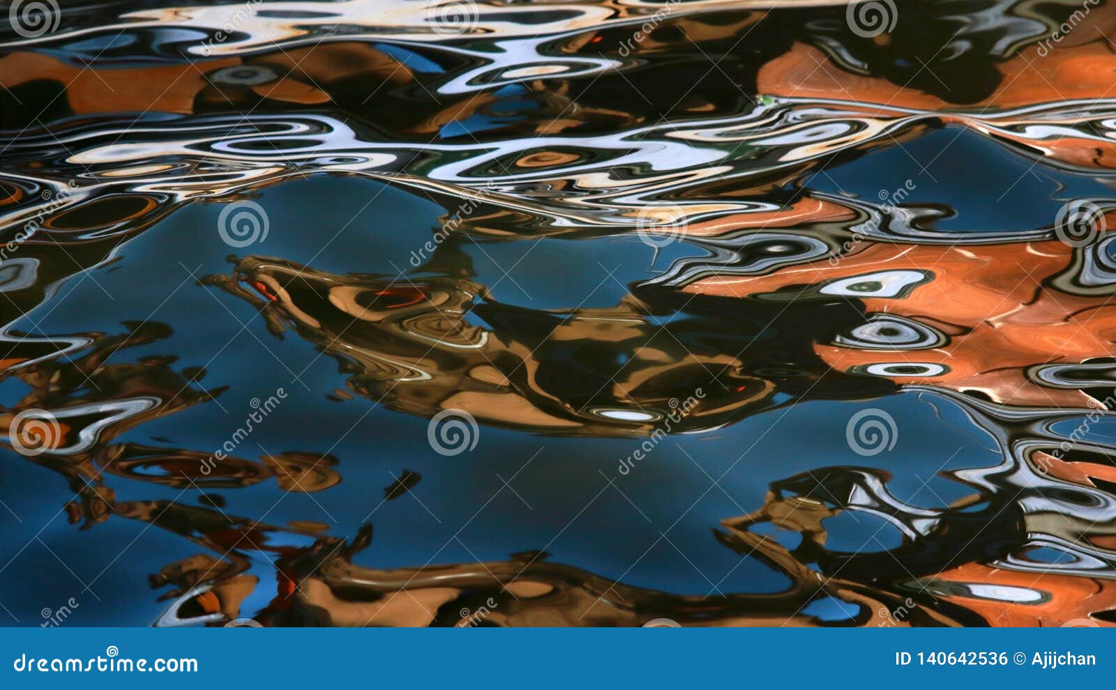 Abstract Reflections of Colours in Water Stock Photo - Image of ...