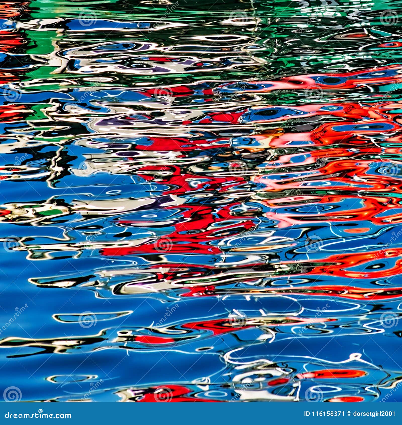 Abstract Reflections in Harbour Waters Stock Image - Image of boats ...