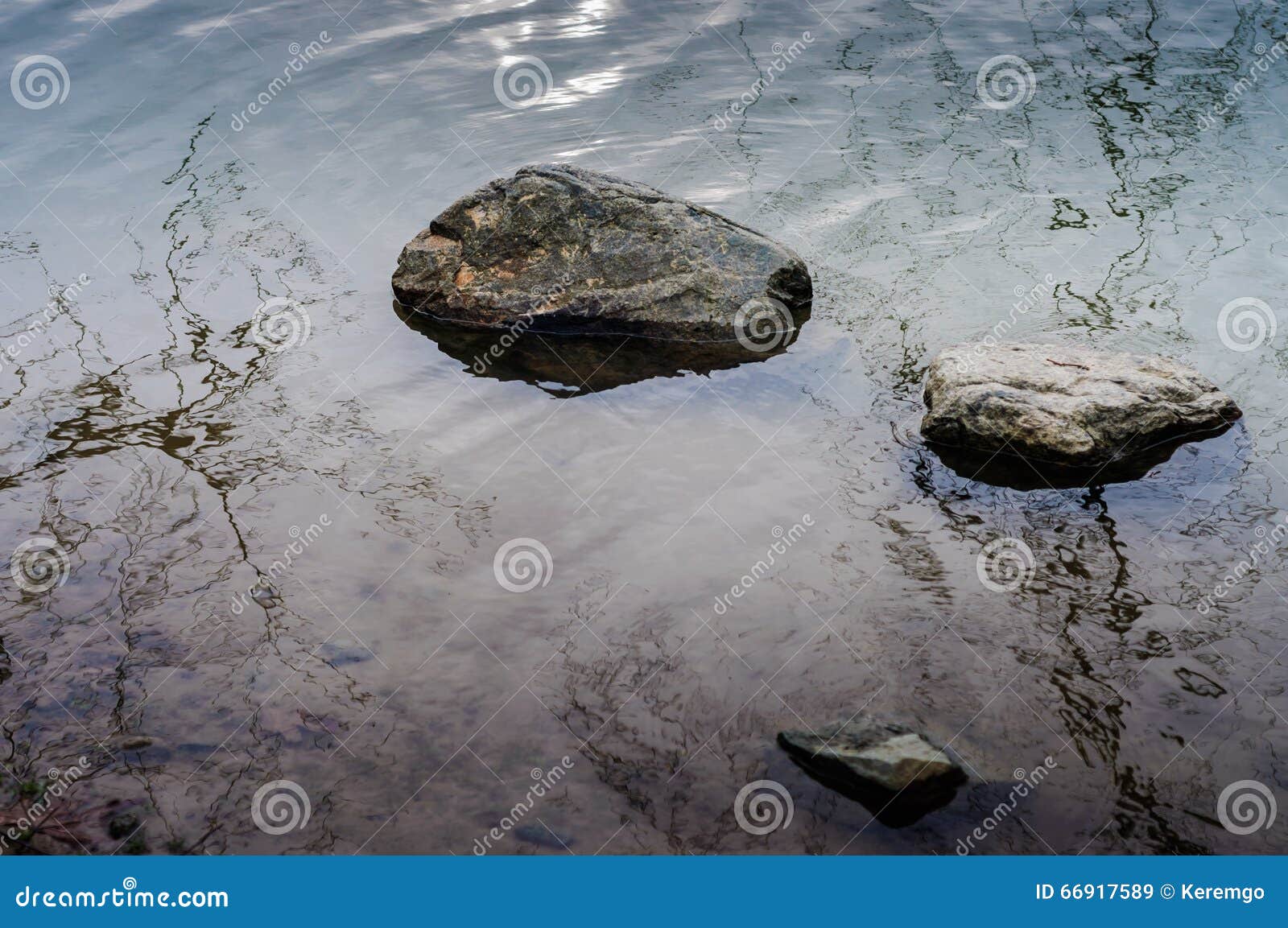 Abstract Reflections on Lake Water Surface Stock Image - Image of ...