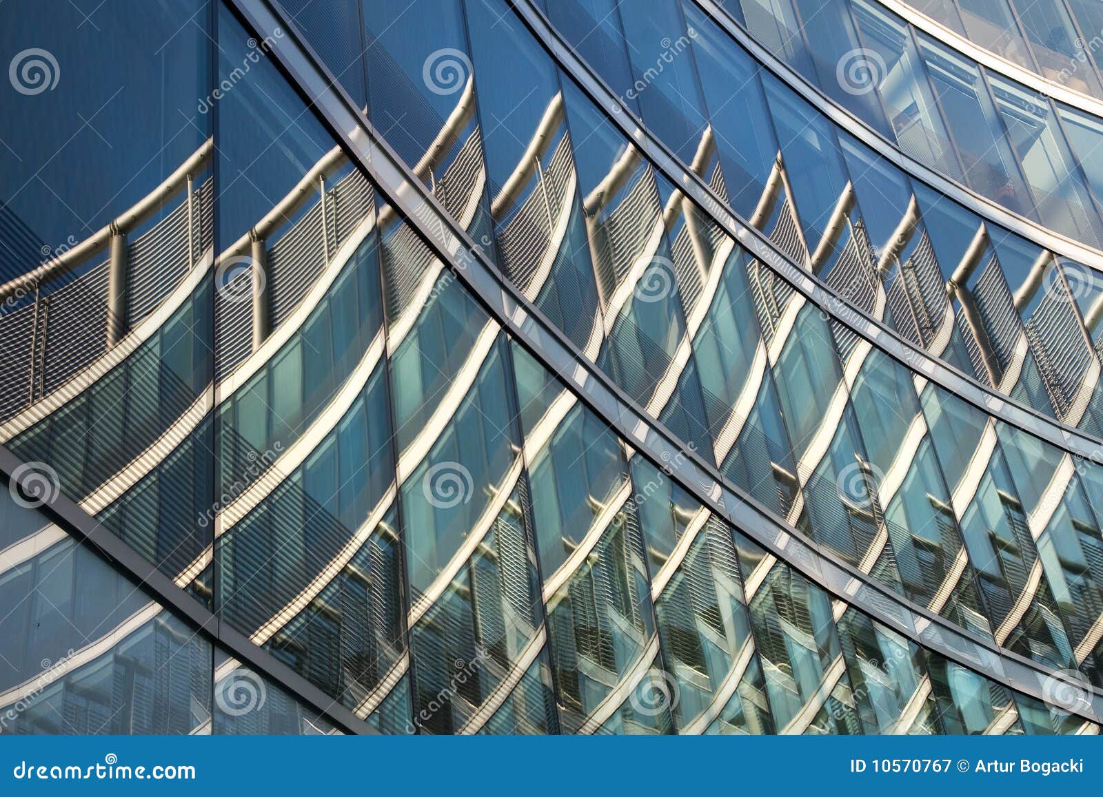 Abstract Reflections on Office Building Stock Image - Image of exterior ...