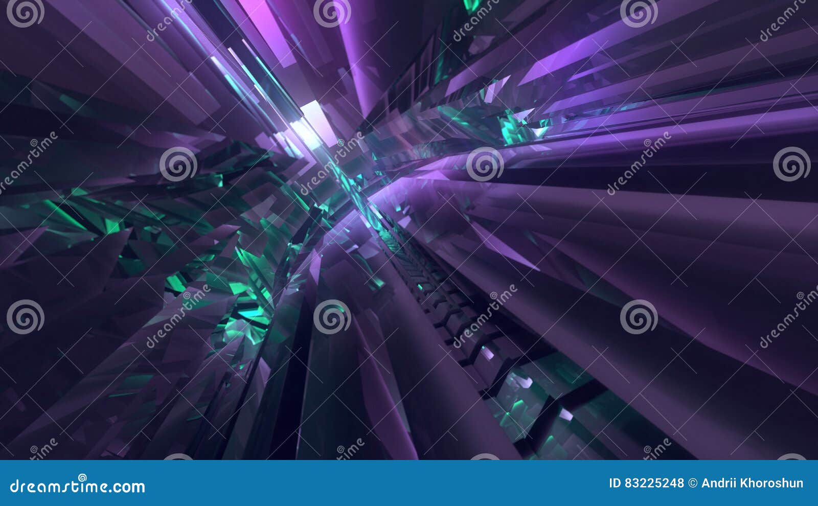 Abstract Reflective Shiny Plastic Shape 3d Rendering Stock Illustration ...
