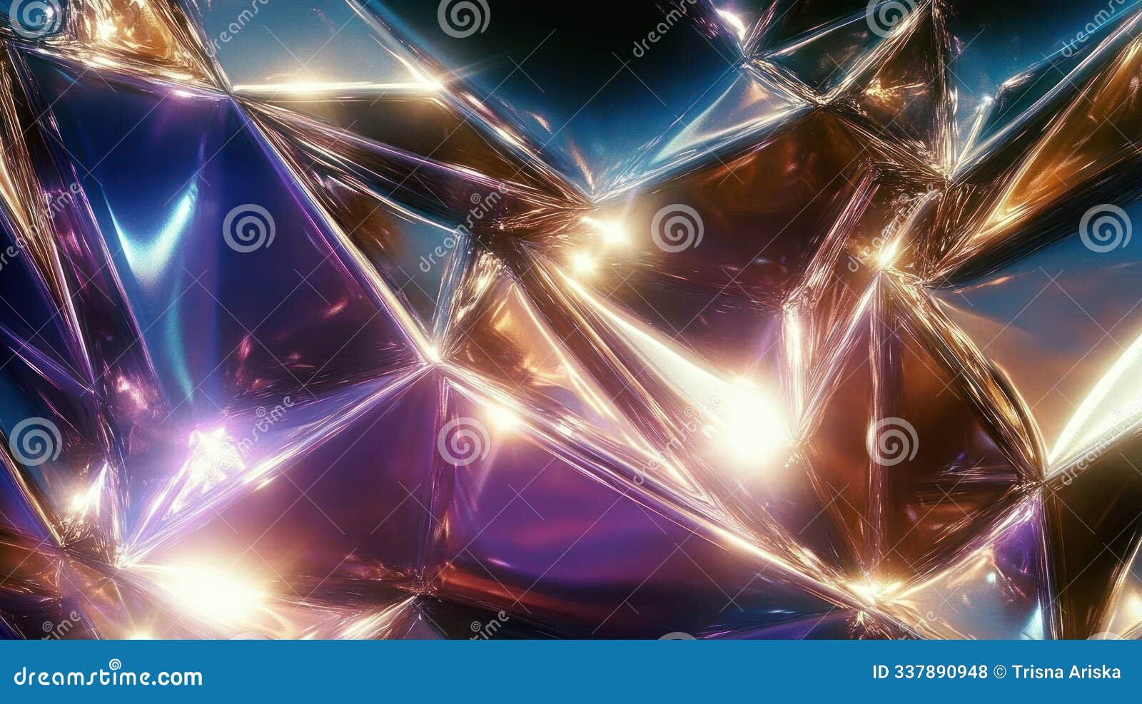 Abstract Reflective Colorful Metallic Background. 3cd Render ...