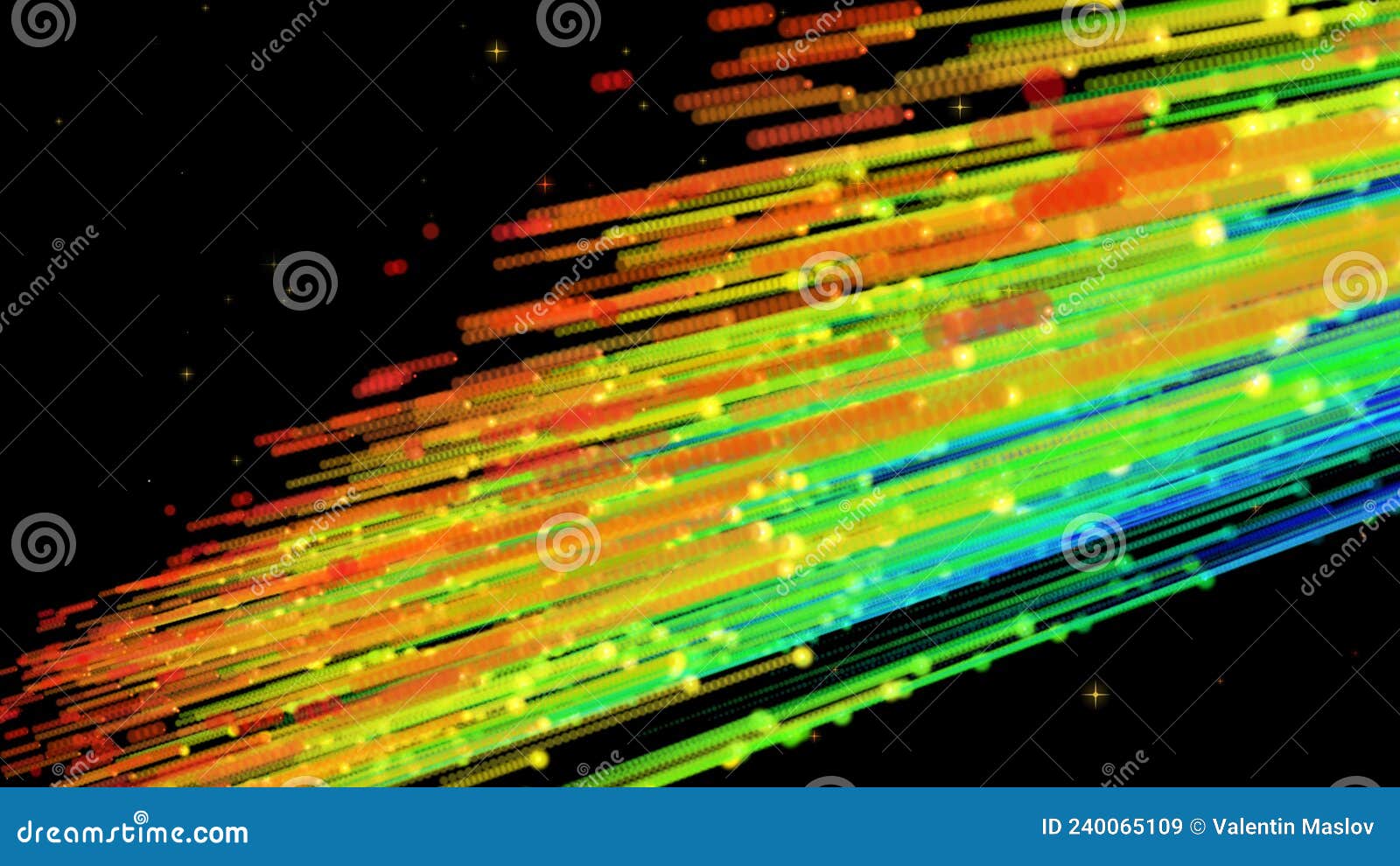 Abstract Refraction Of Sun Rays In A Stream Of Particles In Outer Space ...