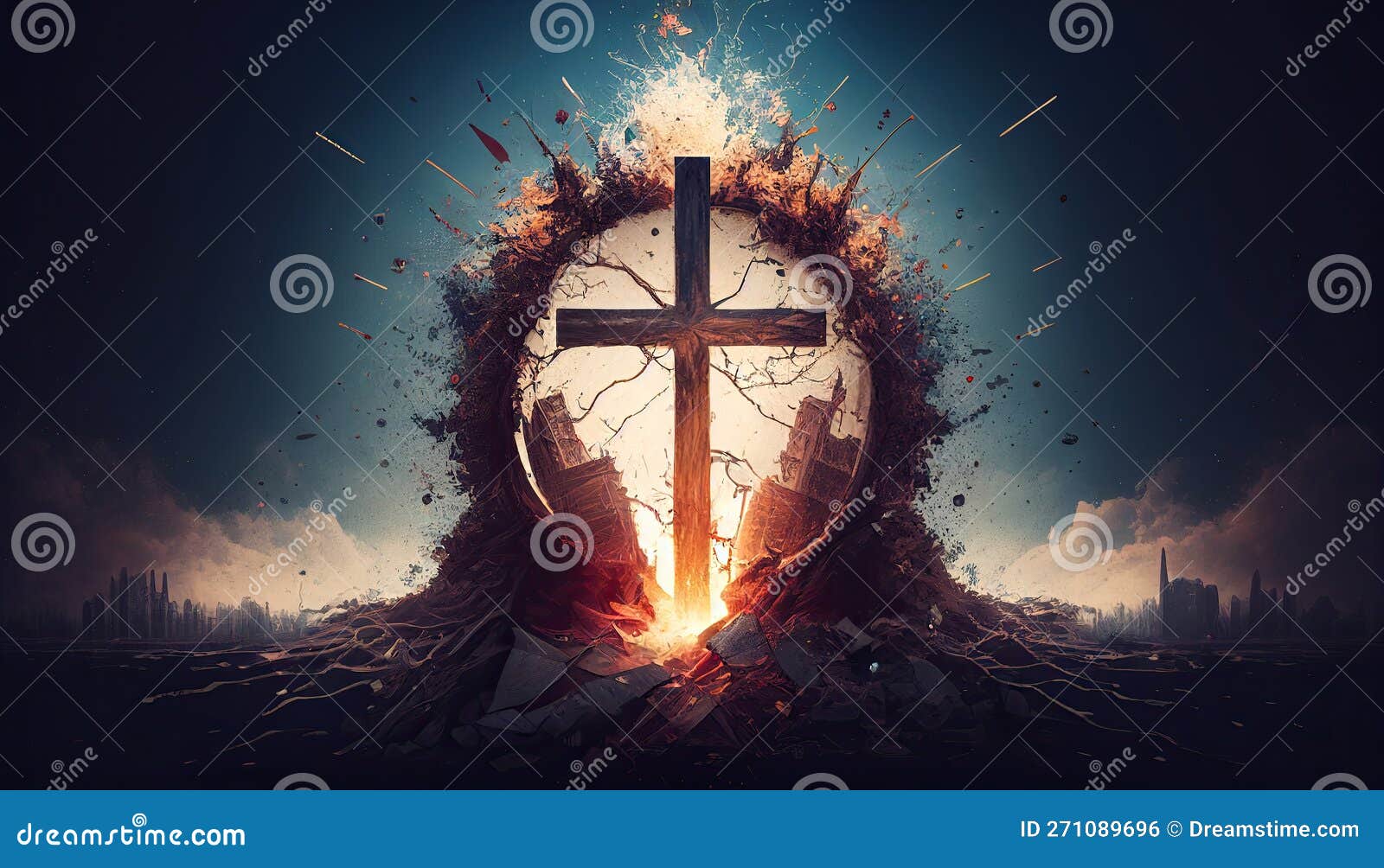 Abstract Religion Background with Symbol, Generative AI Stock ...