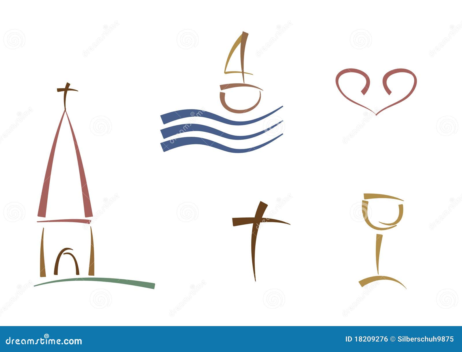 Abstract religious symbols stock vector. Illustration of collection ...