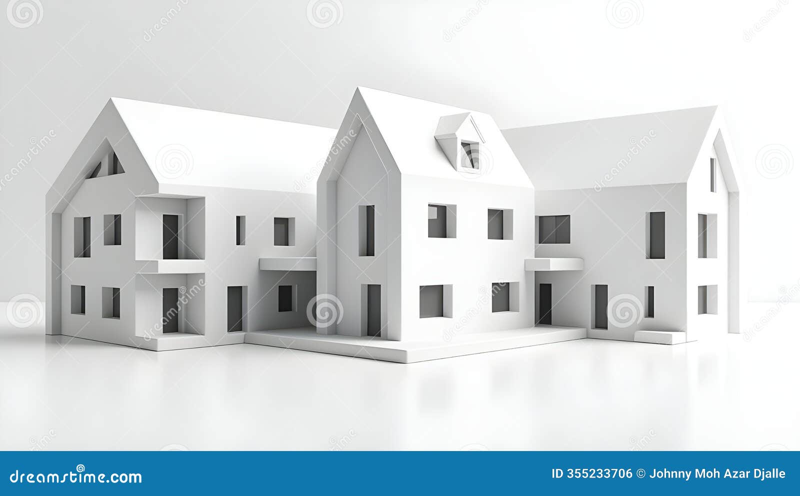 Abstract Render of Modular, Minimalist Housing Units with Bold Angles ...
