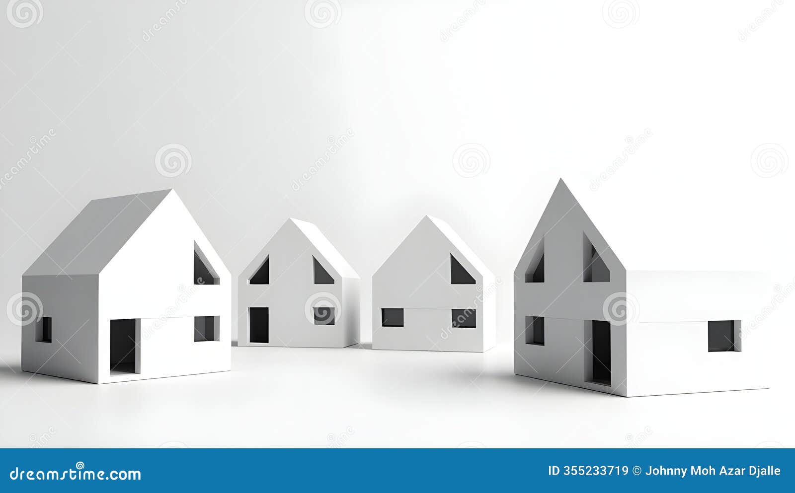 Abstract Render of Modular, Minimalist Housing Units with Bold Angles ...