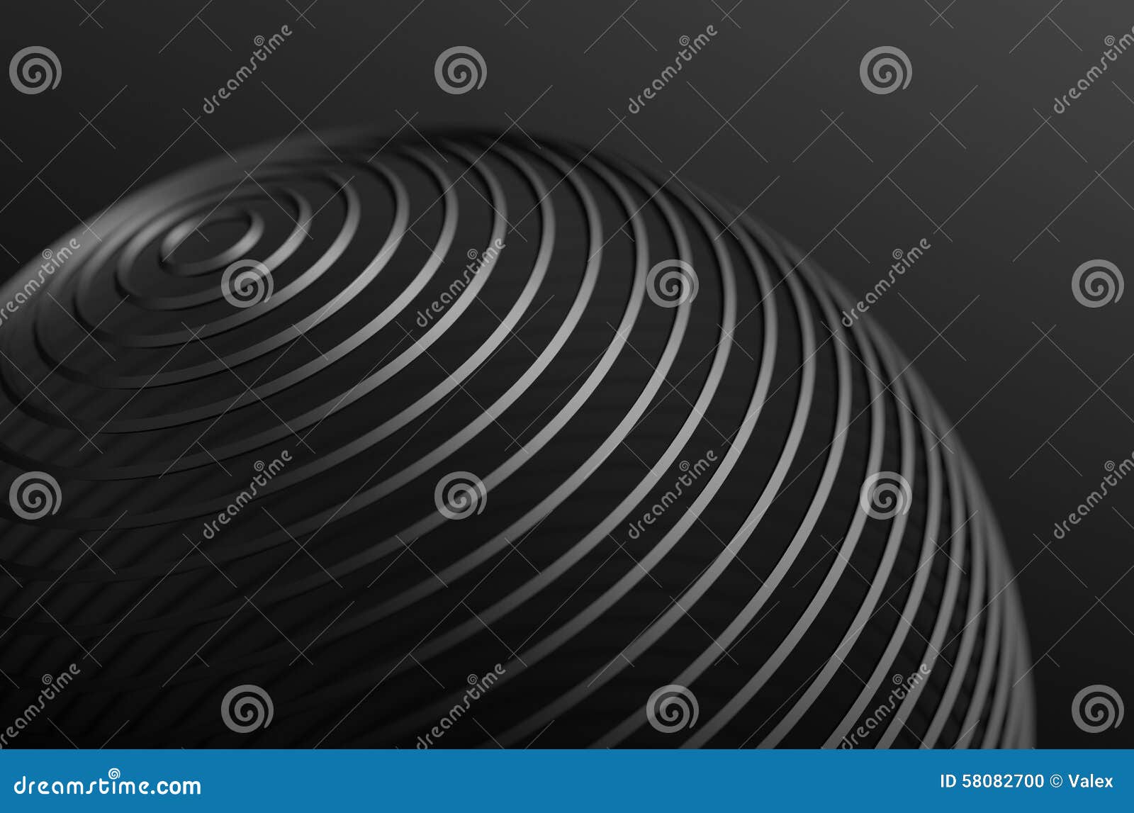 Abstract Rendering of High Tech Metal Shape Stock Illustration ...