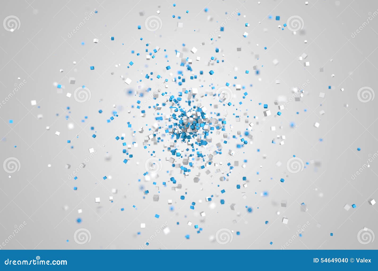 Abstract Rendering of Low Poly Chaotic Particles Stock Illustration ...