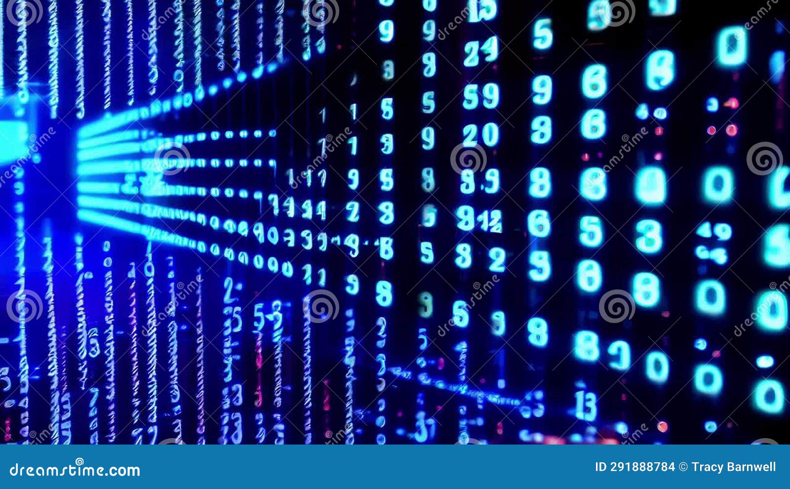 Abstract Rendering of a Matrix of Numbers, Symbols, and Data Stock ...