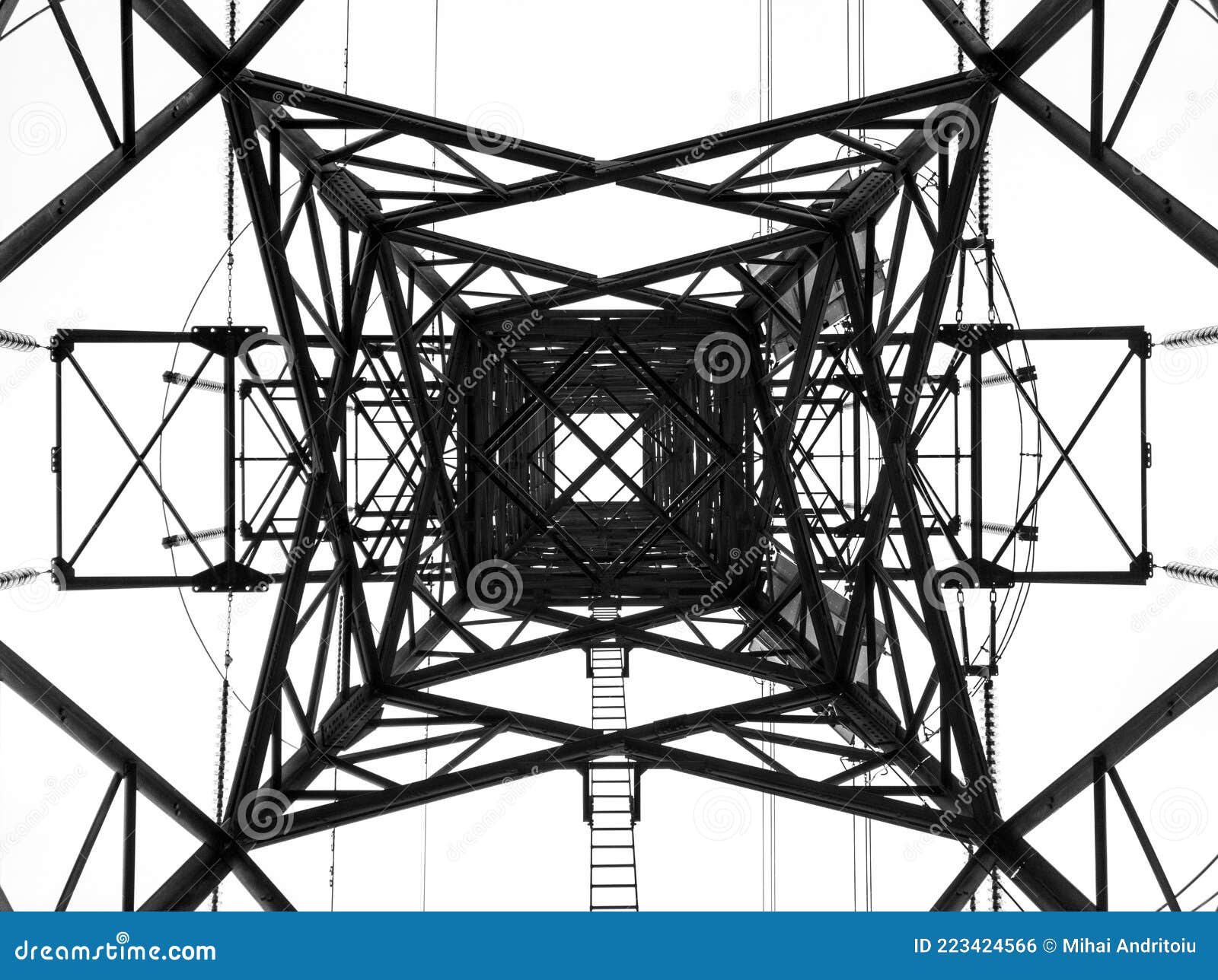 Abstract Rendition of a High-voltage Power Line, Stock Photo - Image of ...
