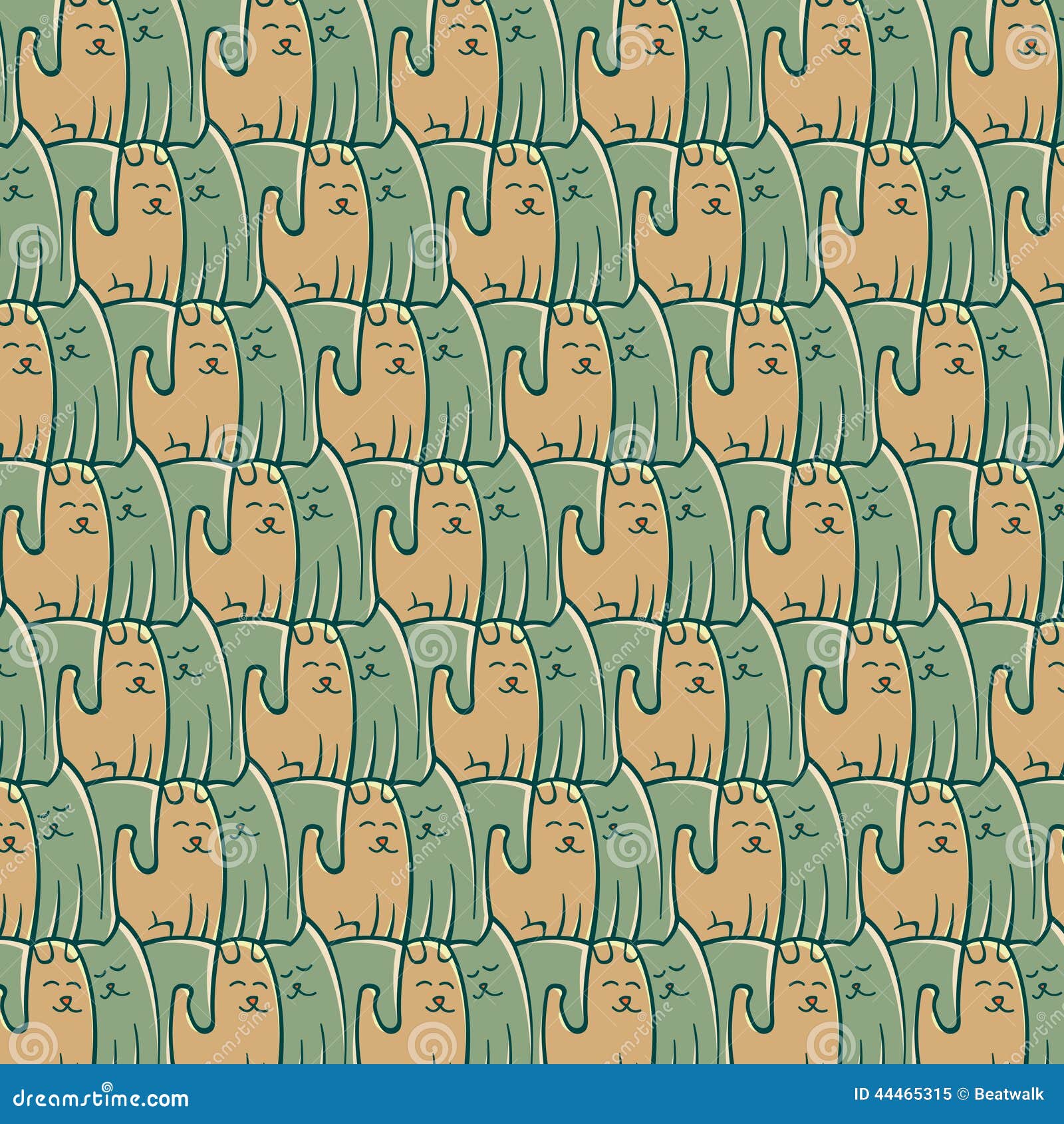 Abstract Repeat Pattern Cats Dogs Stock Vector - Illustration of gift ...