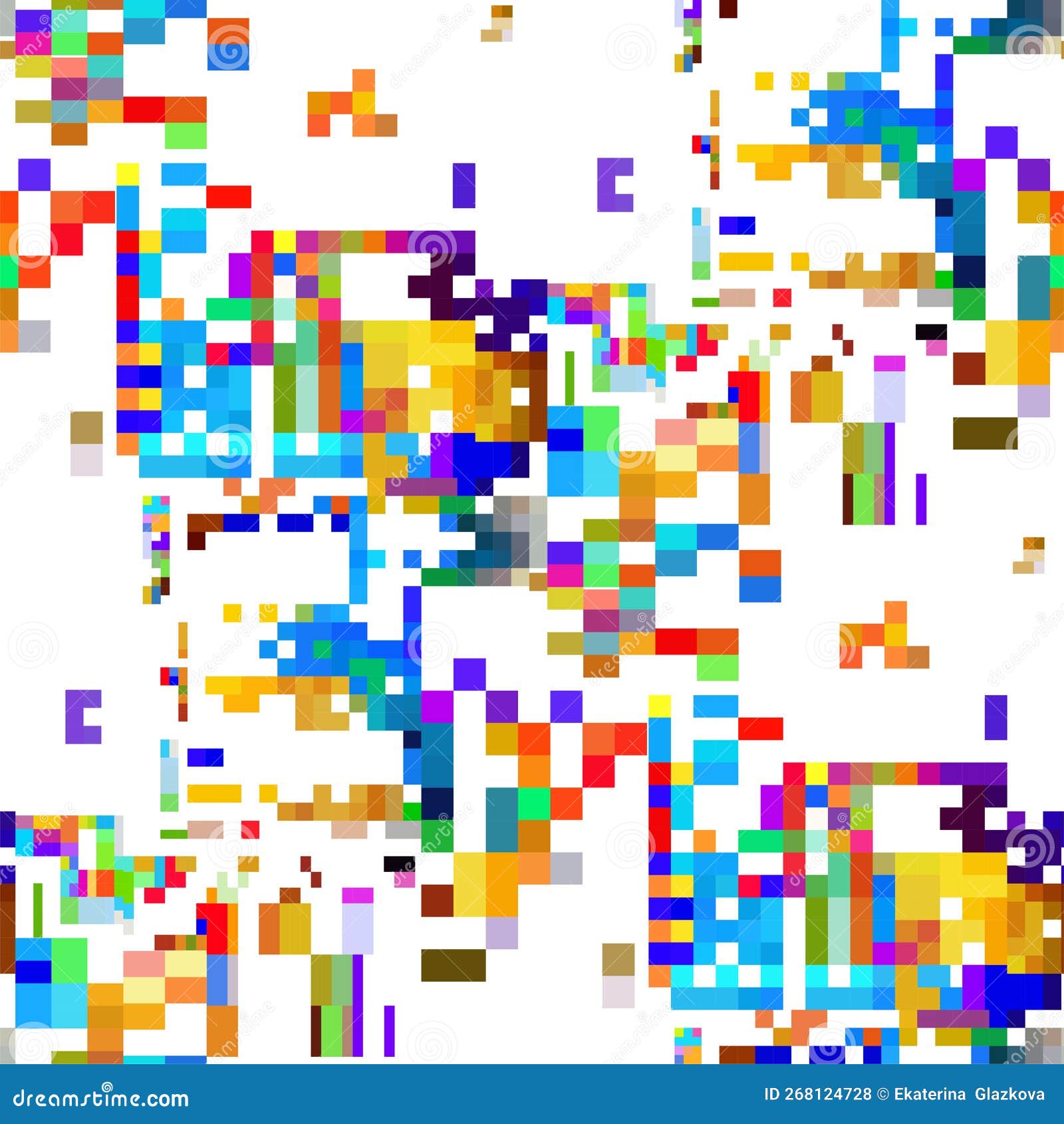 Abstract Repeated Seamless Pattern of Various Bright Rectangles. Stock ...