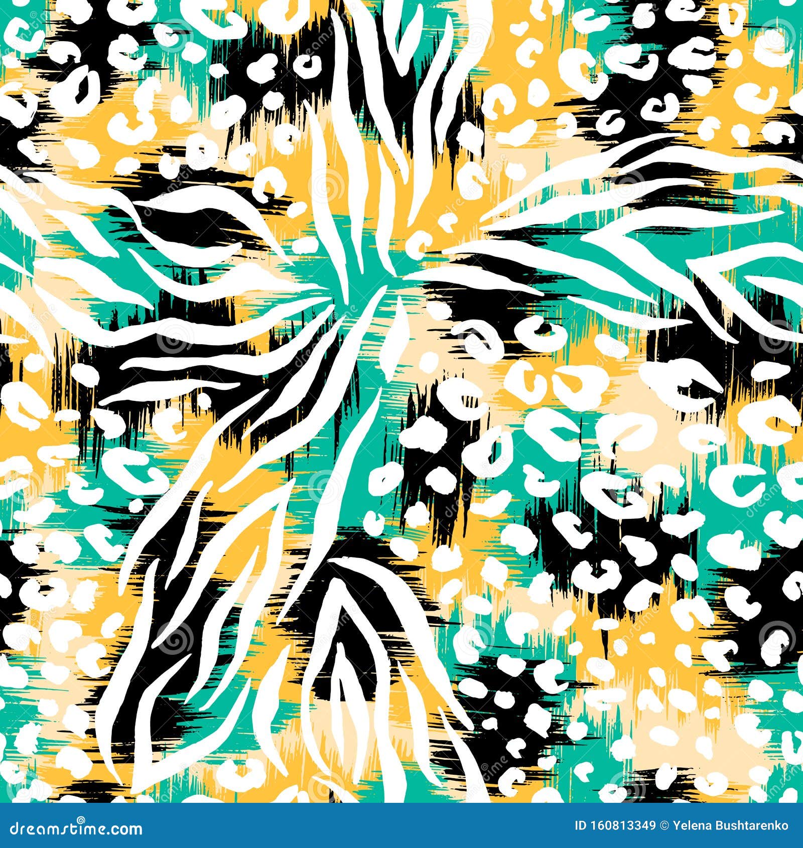 Abstract Repeating Animal Pattern. Vector Seamless Background Stock ...