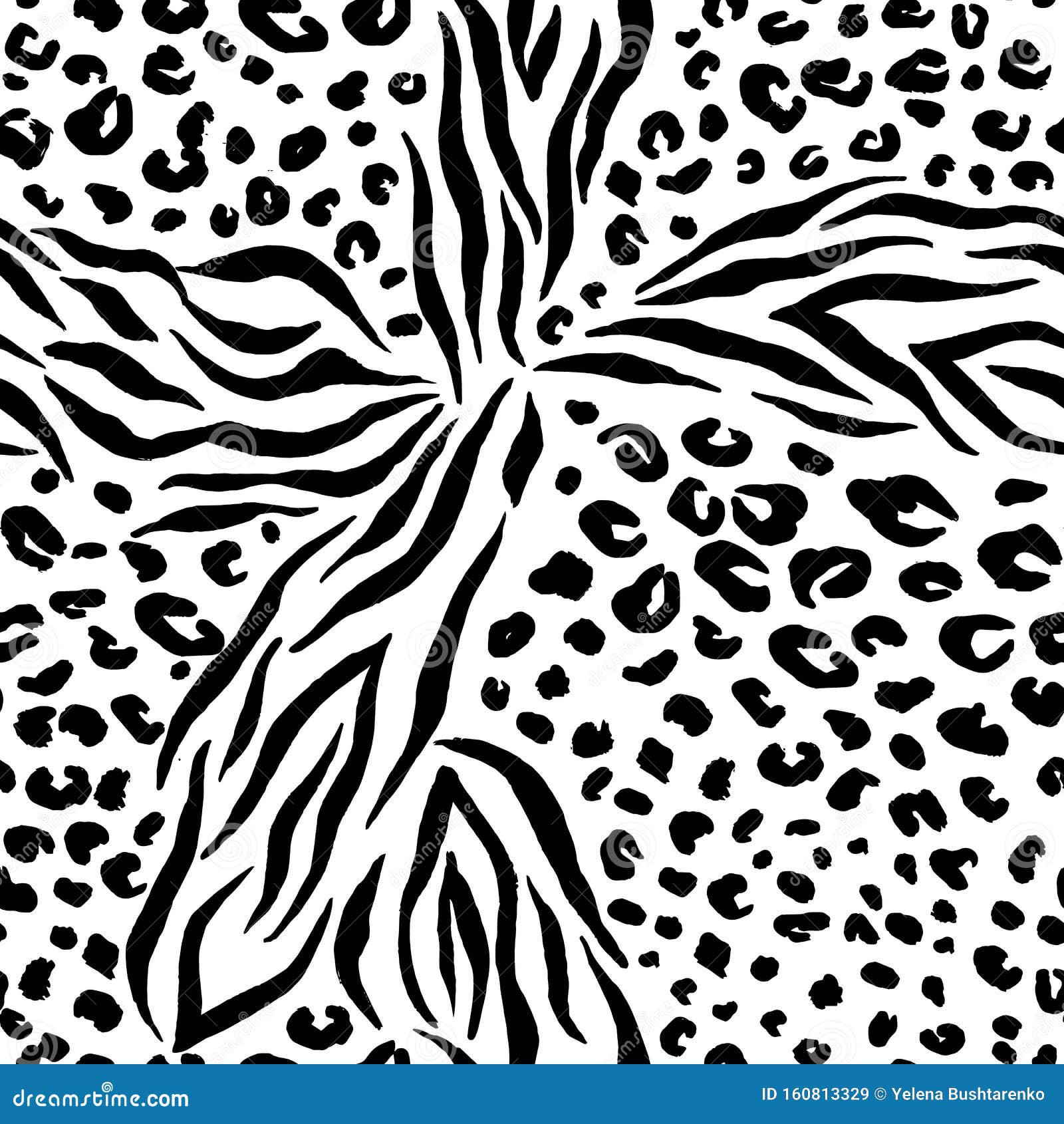 Abstract Repeating Animal Pattern. Vector Seamless Background Stock ...