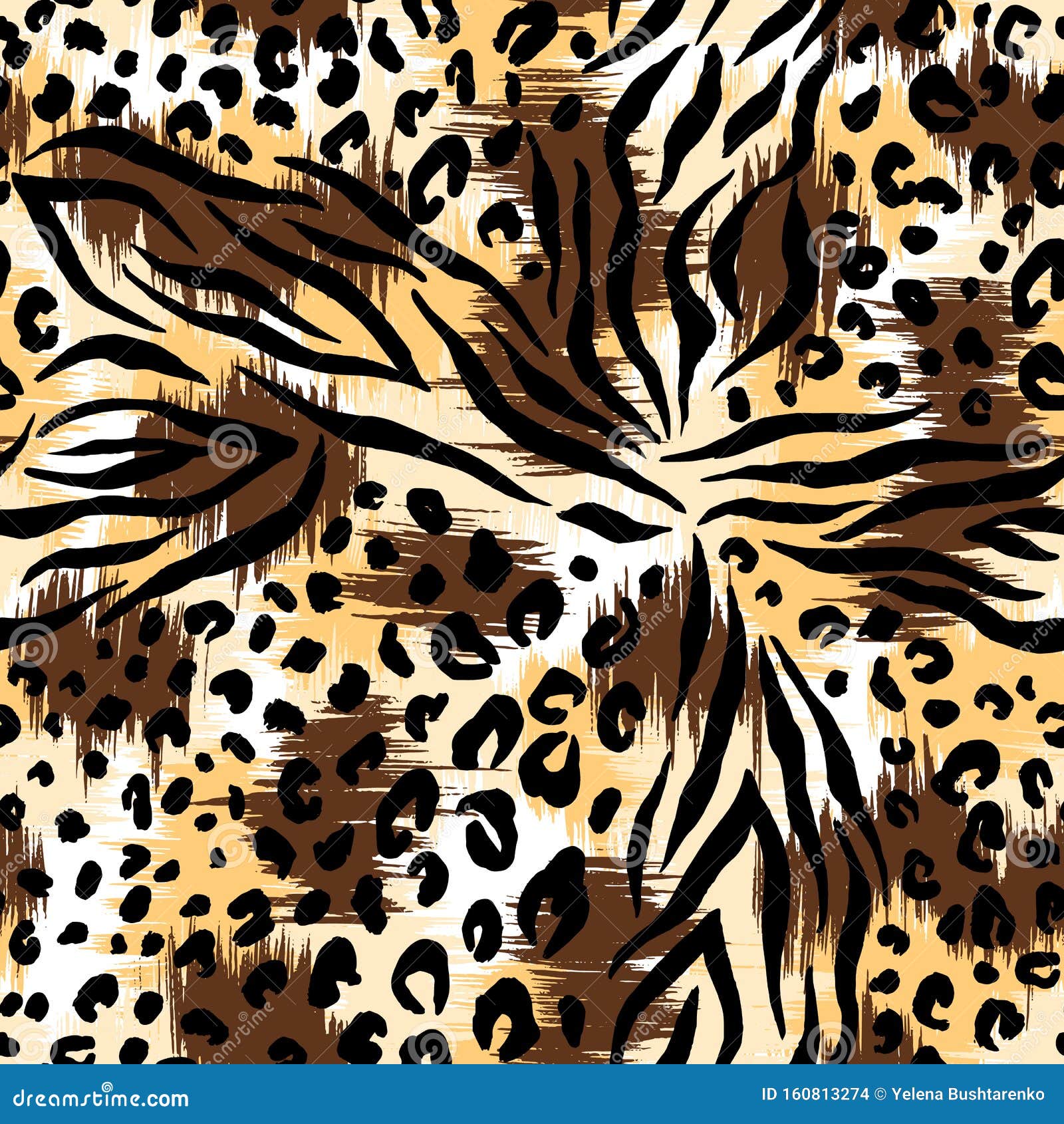 Abstract Repeating Animal Pattern. Vector Seamless Background Stock ...