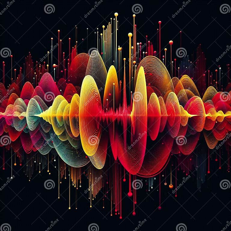 An Abstract Representation of a Analog Sound Frequency Showcases ...