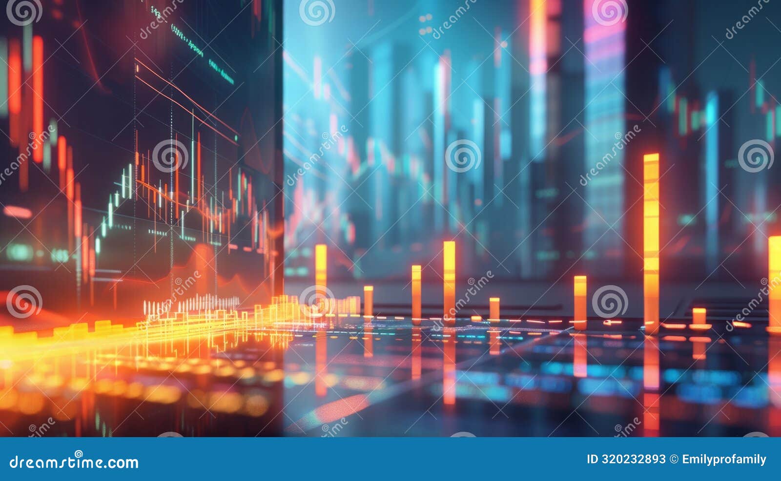 Abstract Representation of a Bar Chart Stock Image - Image of visual ...