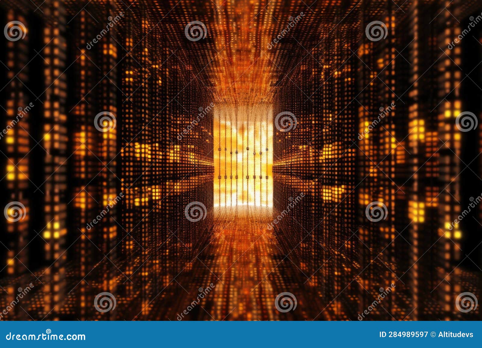Abstract Representation of Binary Code As Light Stock Illustration ...